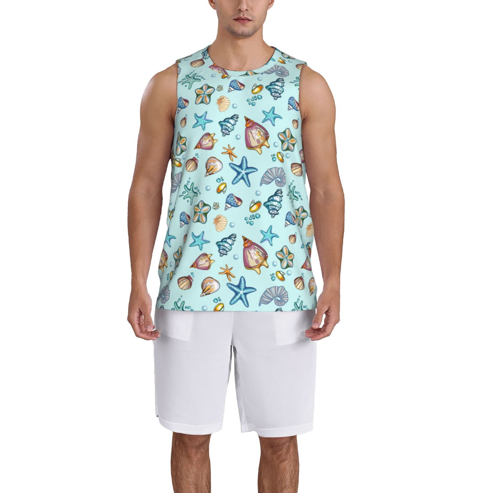 Zeuib Sea Shells 2 Jersey Shirt for Men,Mesh Athletic Practice Sports ...