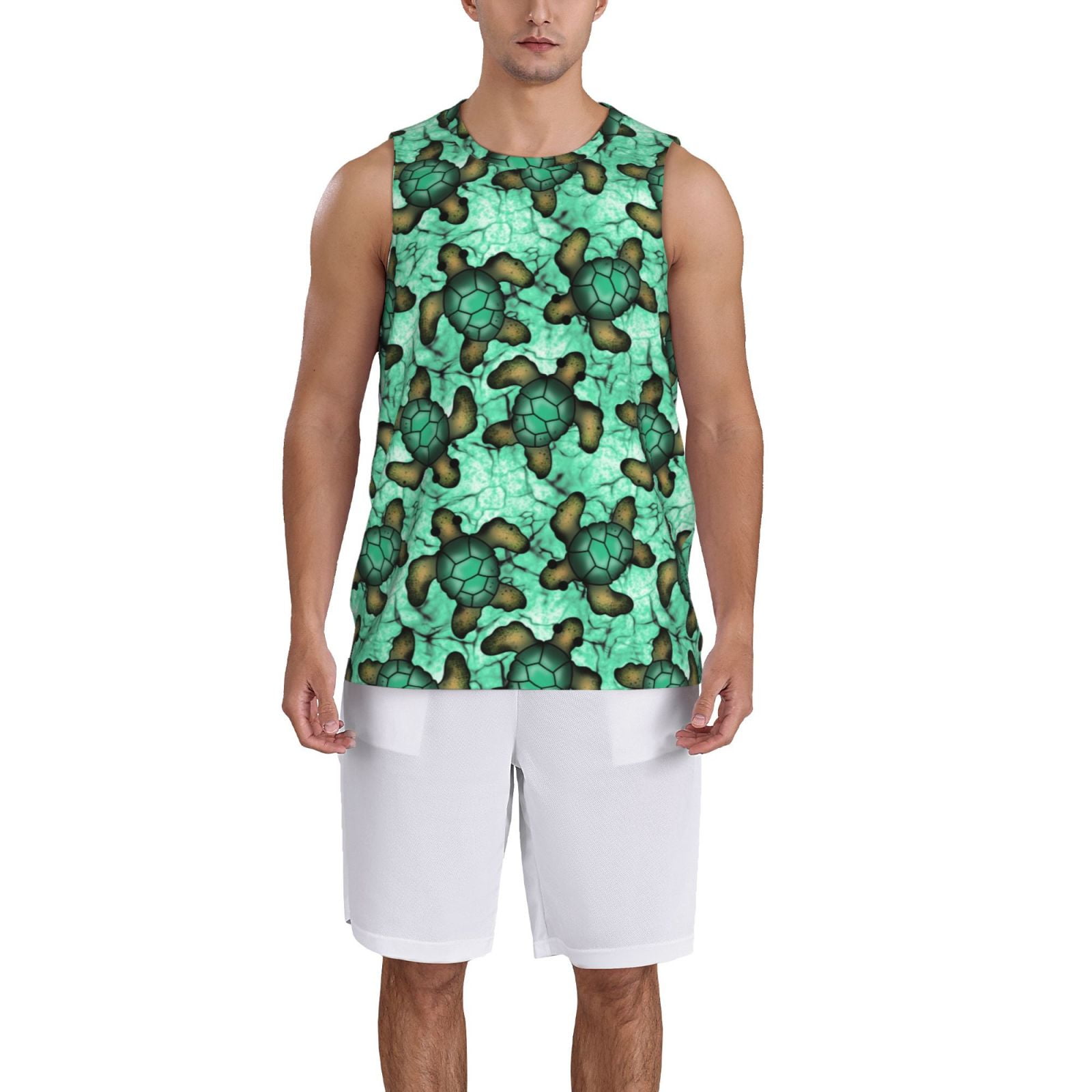 Zeuib Sea Turtle Jersey Shirt for Men,Mesh Athletic Practice Sports ...