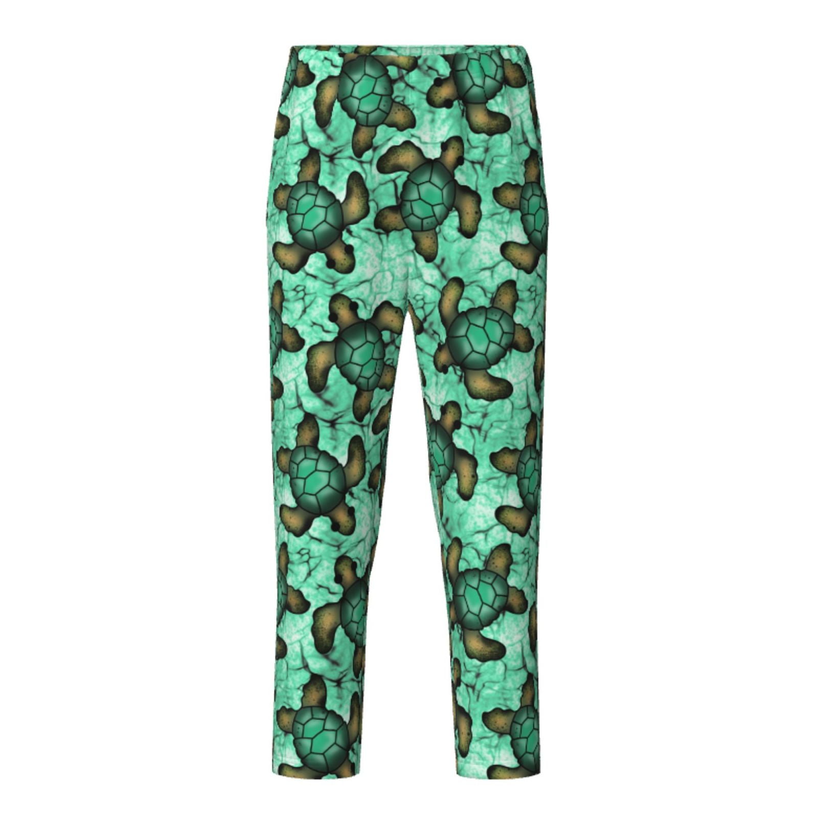 Zeuib Sea Turtle Print Pajama Pants for Girls Boys,PJ Bottoms for Kids ...