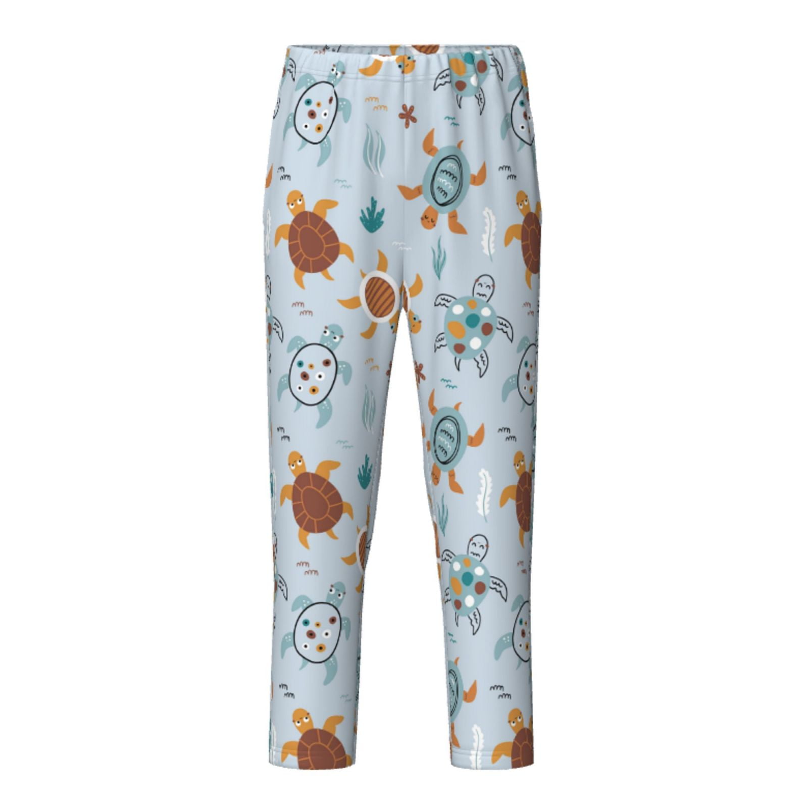 Zeuib Sea Turtle Print Pajama Pants for Girls Boys,PJ Bottoms for Kids ...