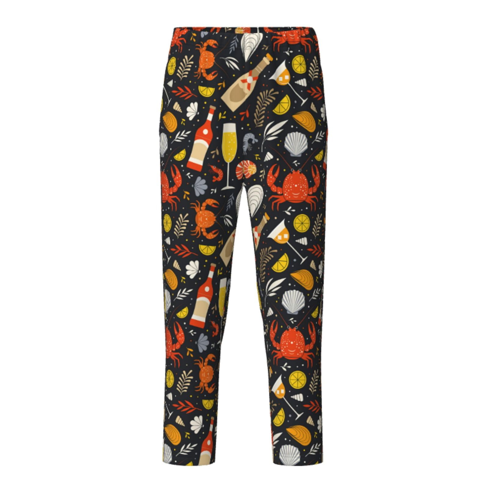 Zeuib Seafood And Drinks Print Pajama Pants for Girls Boys,PJ Bottoms ...