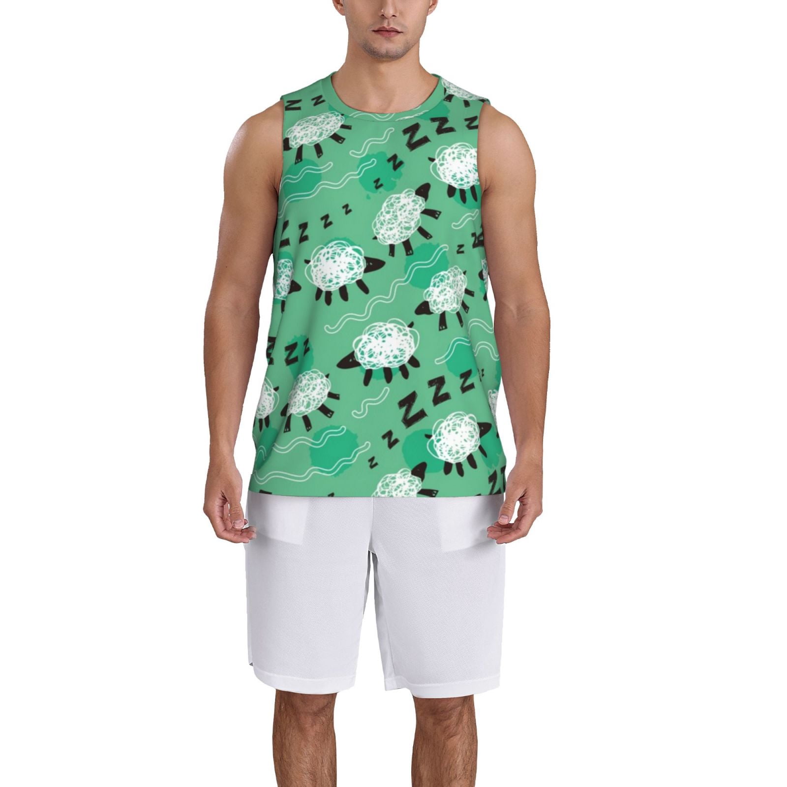 Zeuib Sheep Zzz Jersey Shirt for Men,Mesh Athletic Practice Sports ...