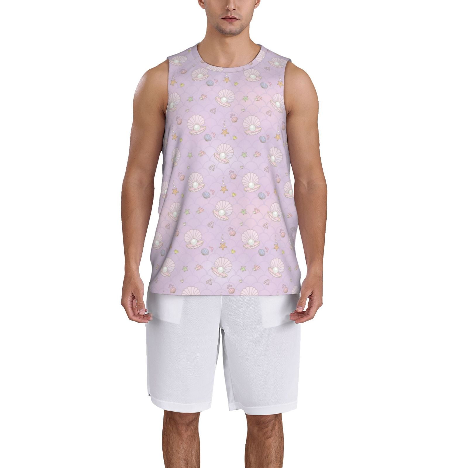 Zeuib Shells Pearl Jersey Shirt for Men,Mesh Athletic Practice Sports ...