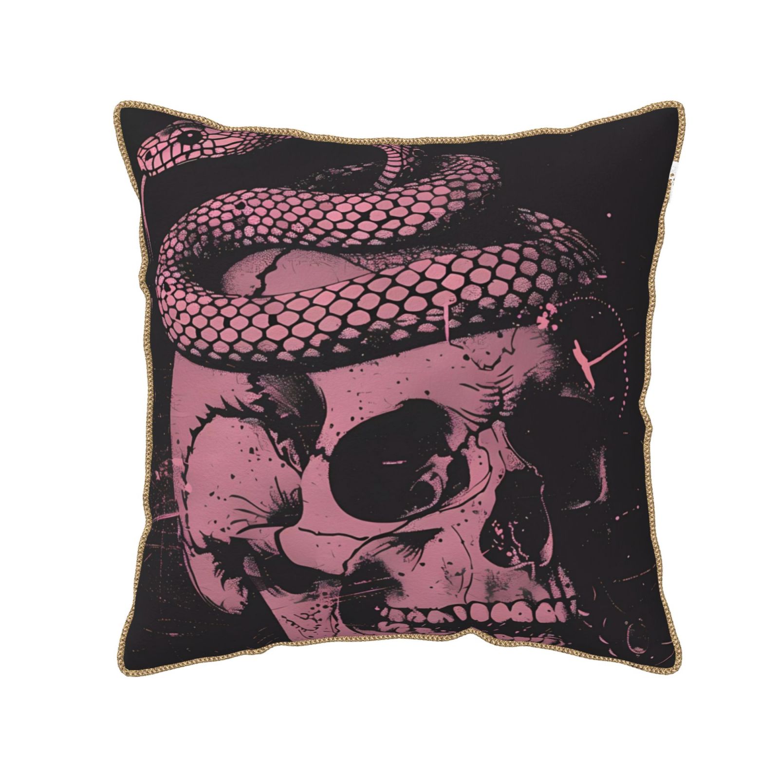 Zeuib Skull and Snake Art Print Decorative Throw Pillow Covers,Cushion Covers Cases,Velvet Throw ...