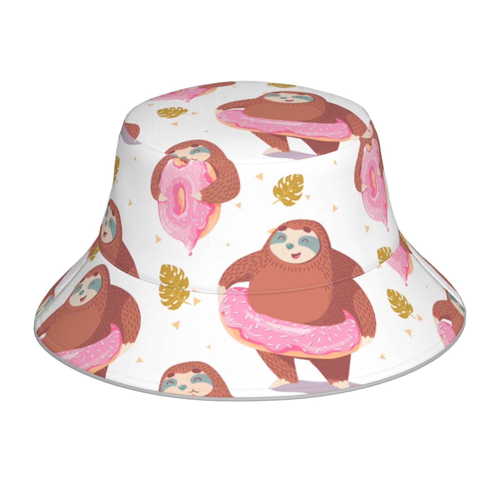 Zeuib Sloth with Donuts1 Reflective Bucket Hat, UV Protection, Wide ...