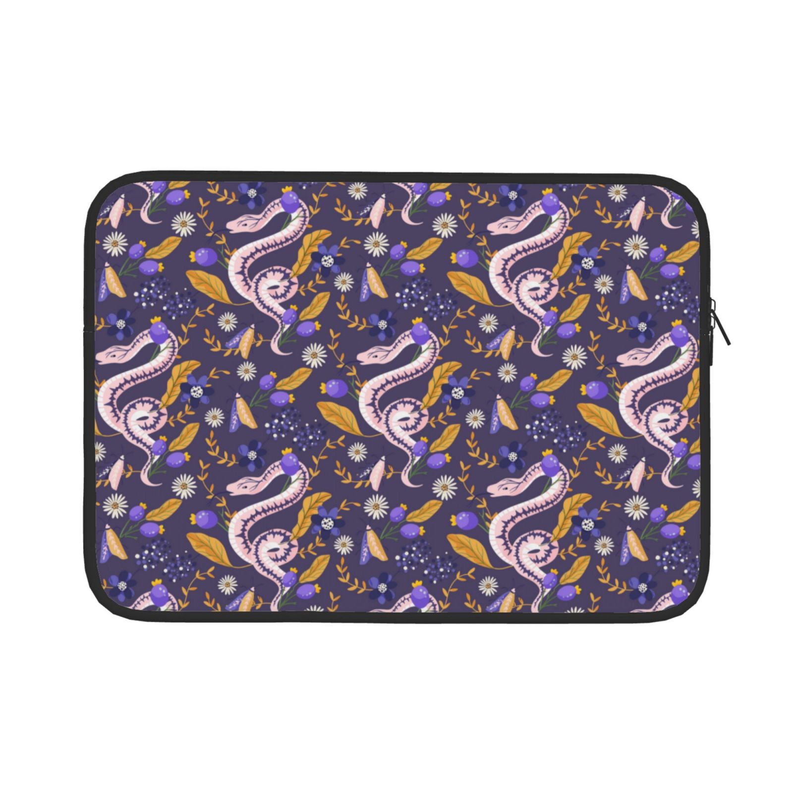 Zeuib Snake And Floral Laptop Bag: Optimal Protection, Ample Storage ...
