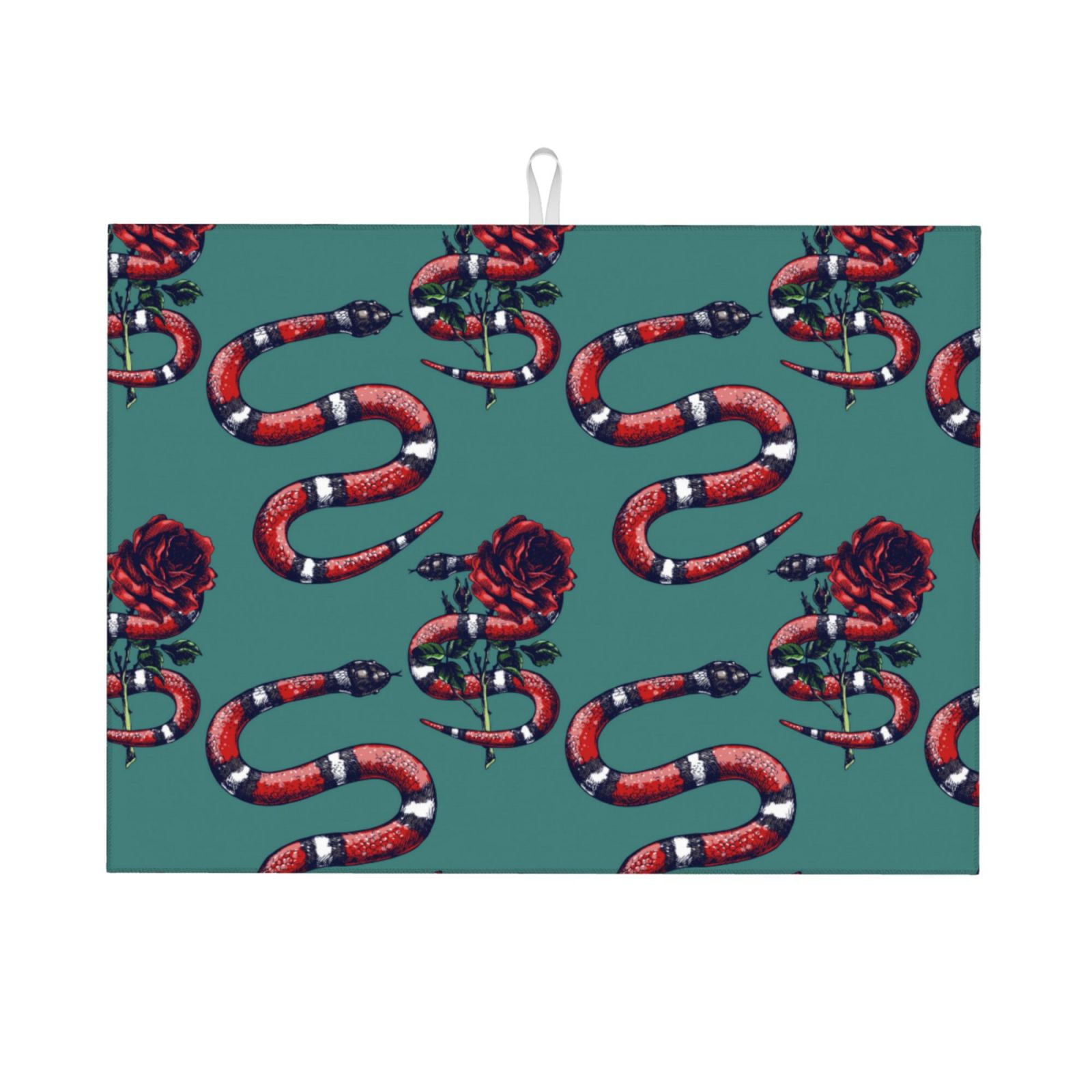 Zeuib Snake And Rose Dish Drainer Kitchen Counter, Kitchen Drying Mat ...