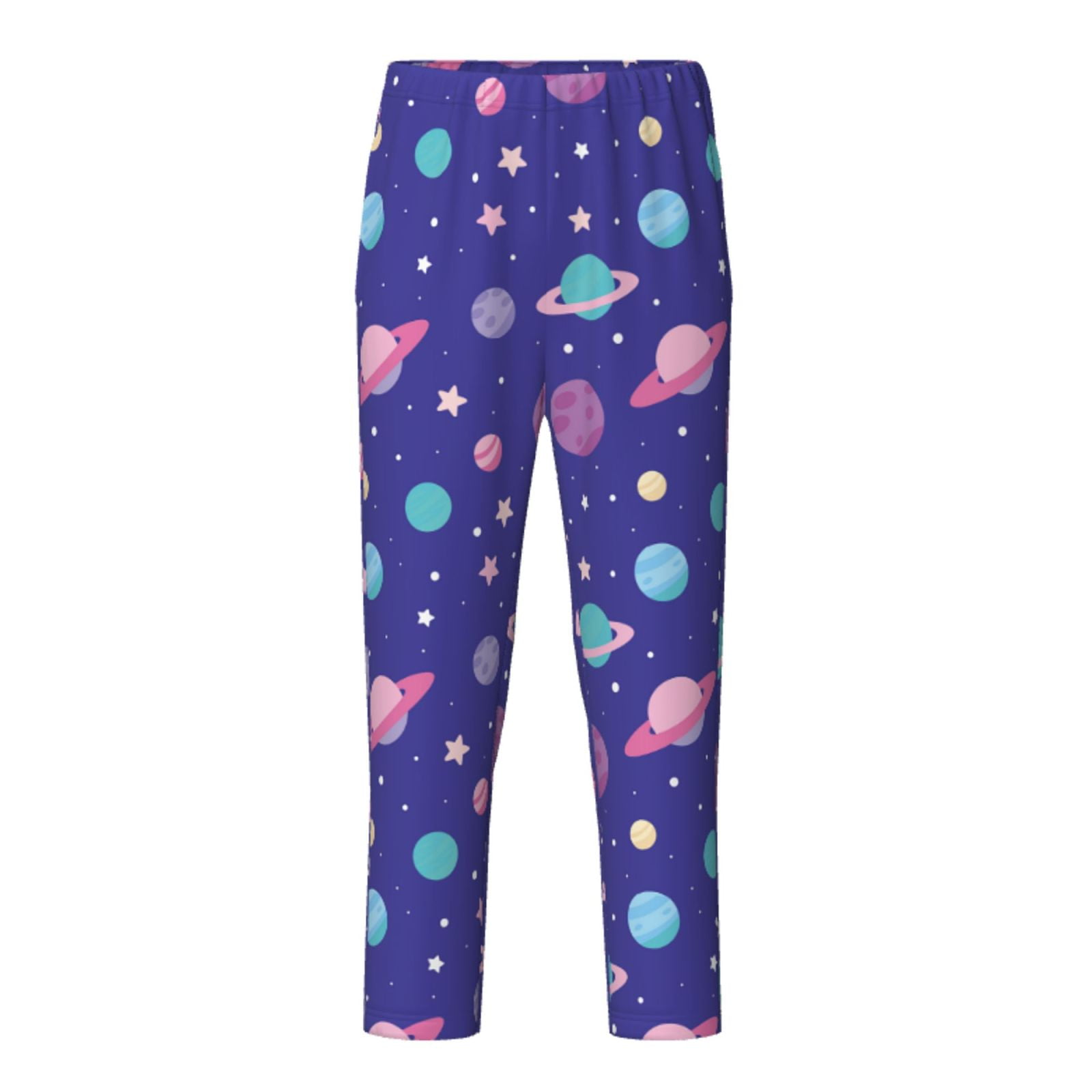 Zeuib Space Print Pajama Pants for Girls Boys,PJ Bottoms for Kids ...