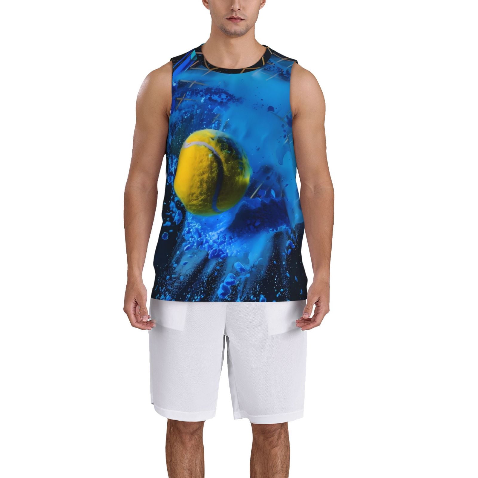 Zeuib Sports Tennis Ball Jersey Shirt for Men,Mesh Athletic Practice ...