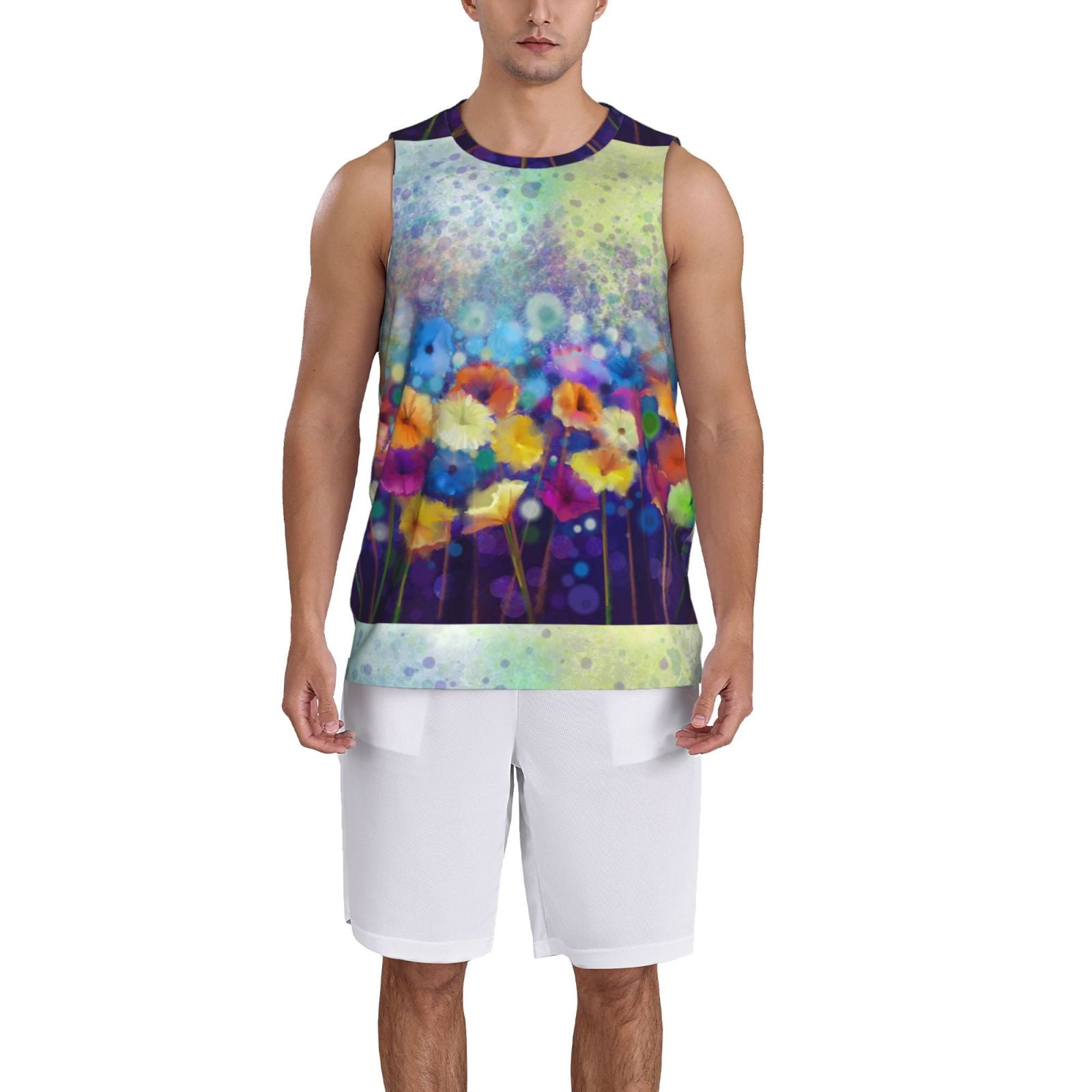 Zeuib Spring Flower Seasonal Jersey Shirt for Men,Mesh Athletic ...
