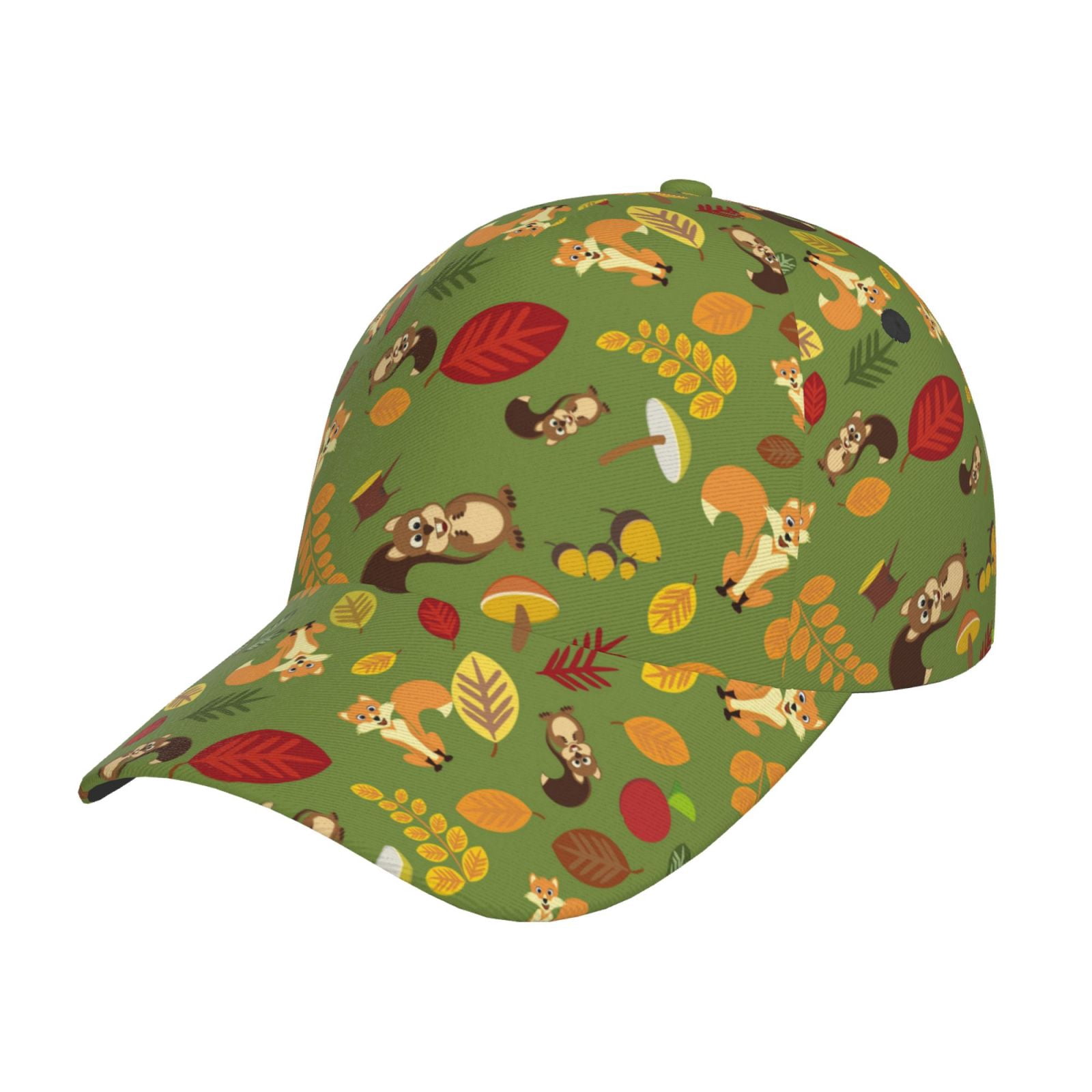 Zeuib Squirrel And Fox In The Forest Baseball Cap Adjustable Size for ...