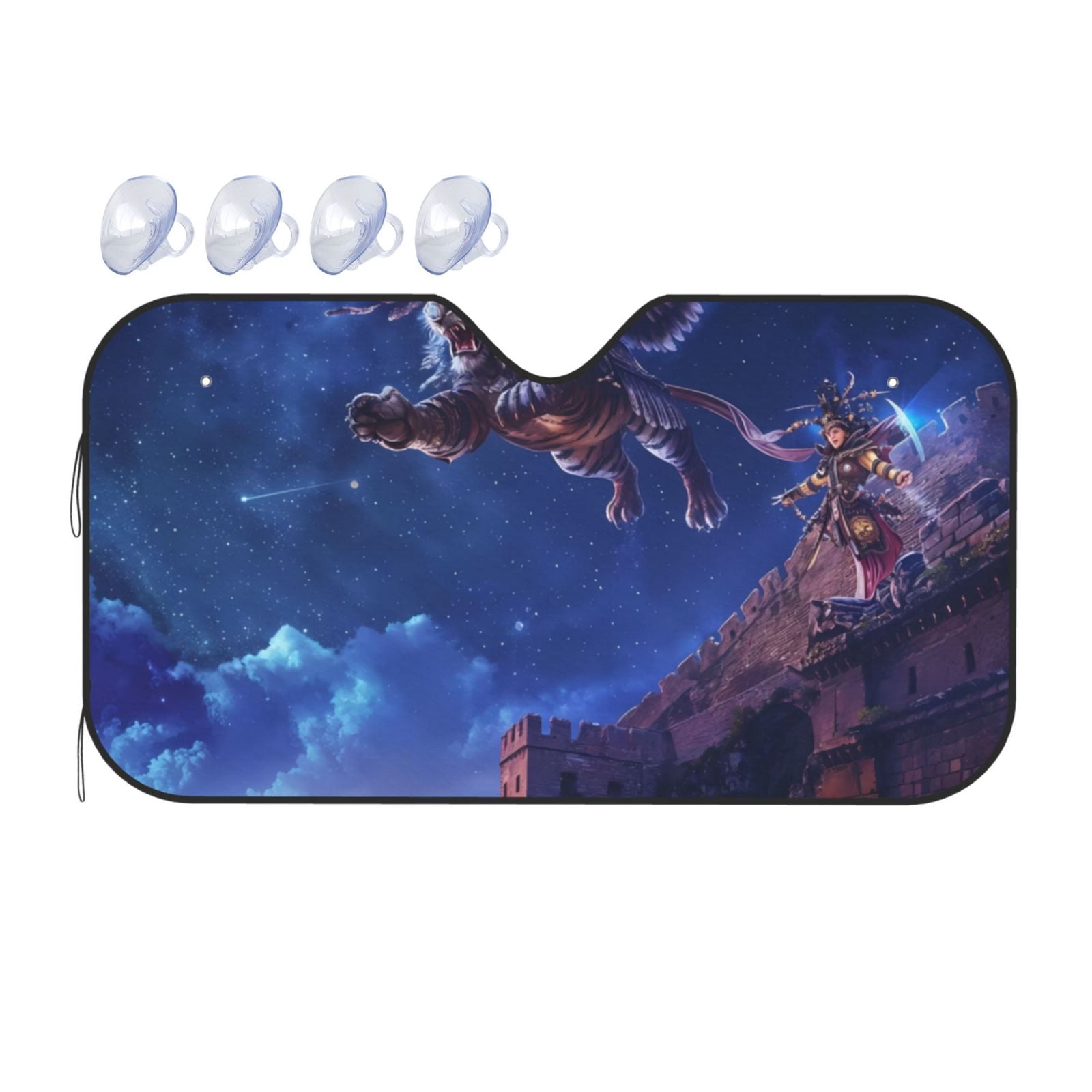 Zeuib Starry Sky Wall Flying Tiger Premium Car Sunshade: Superior Sun ...