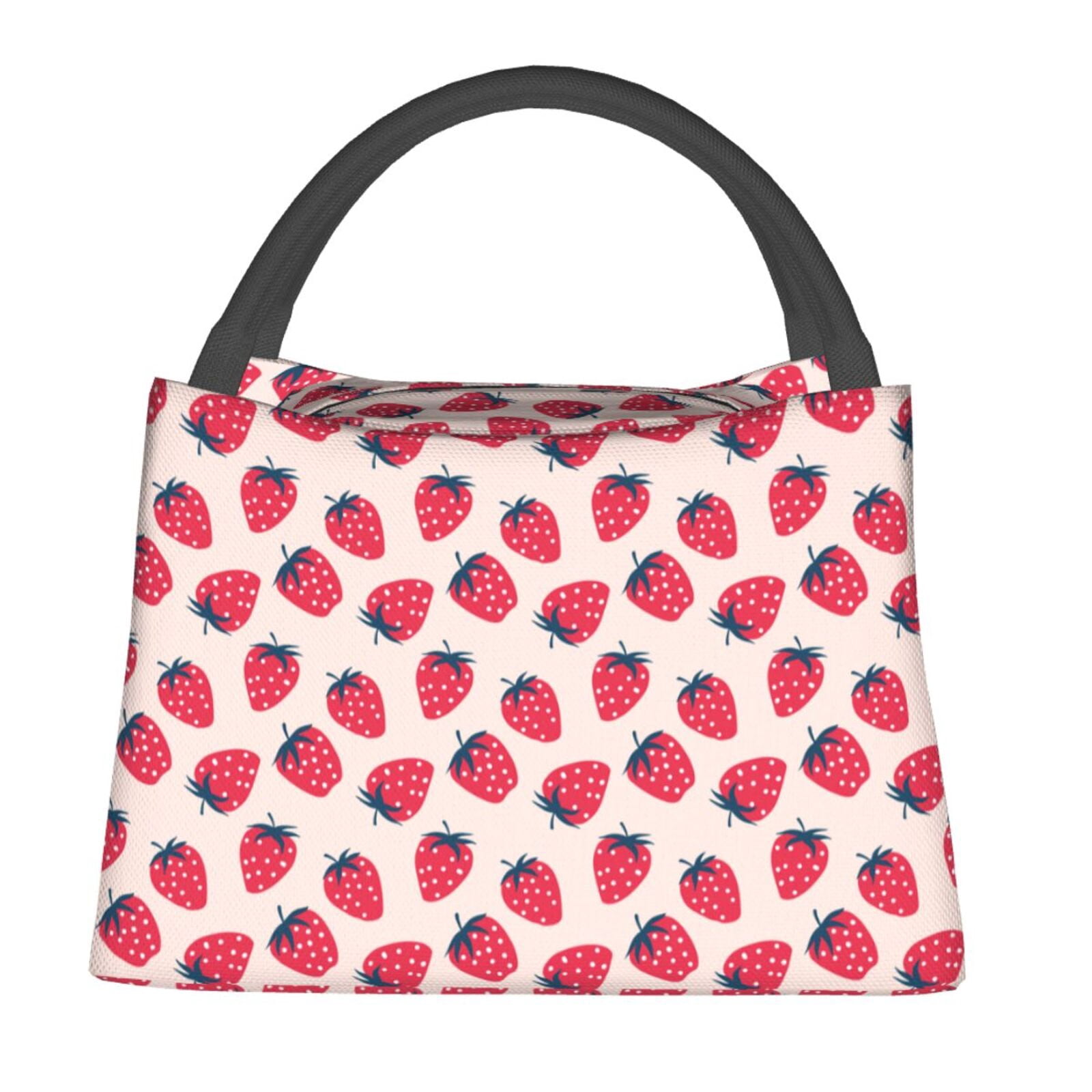 Zeuib Strawberry Lunch Bag,Collapsible Cooler Bag Insulated,Leakproof ...