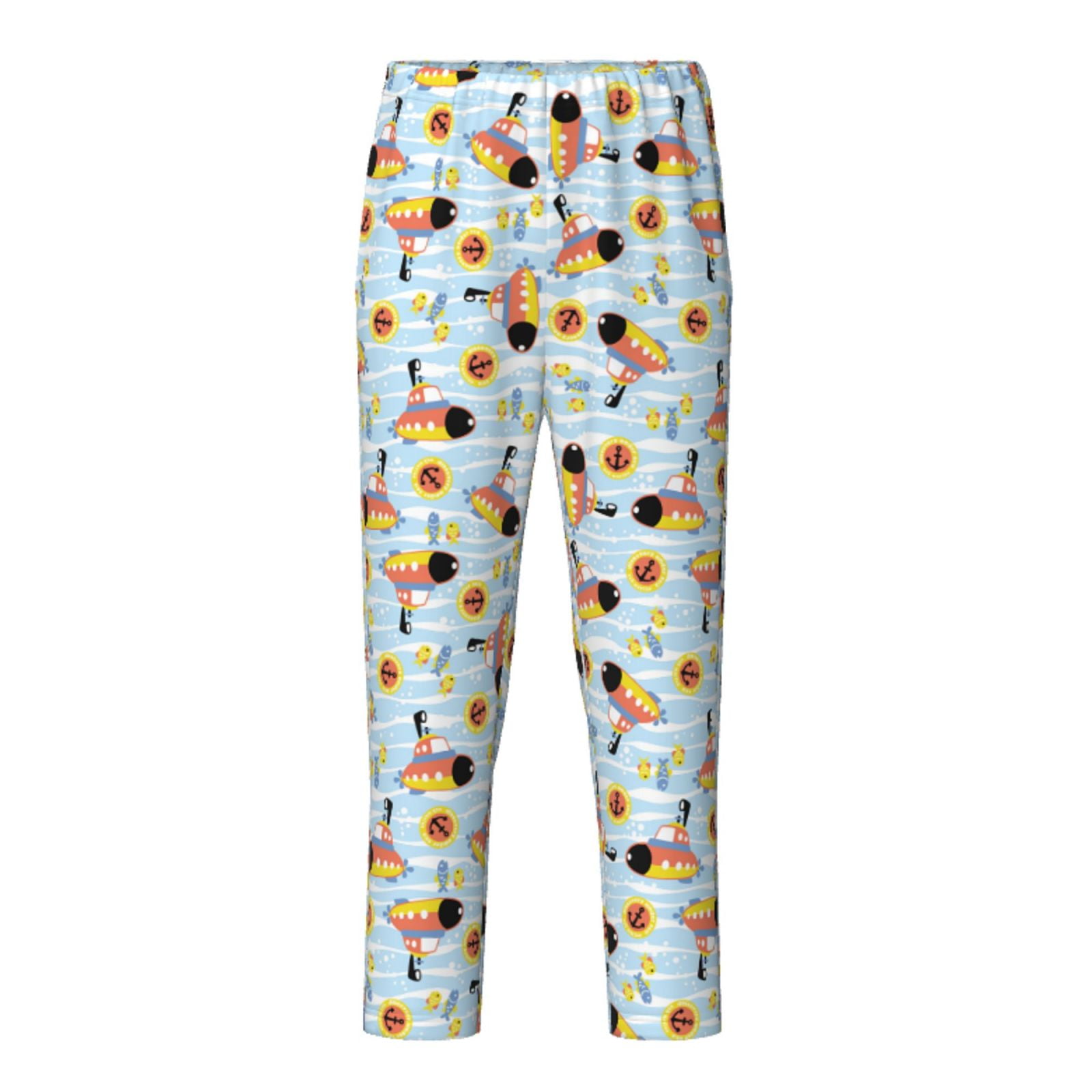 Zeuib Submarine With Fishes Undersea Print Pajama Pants for Girls Boys ...