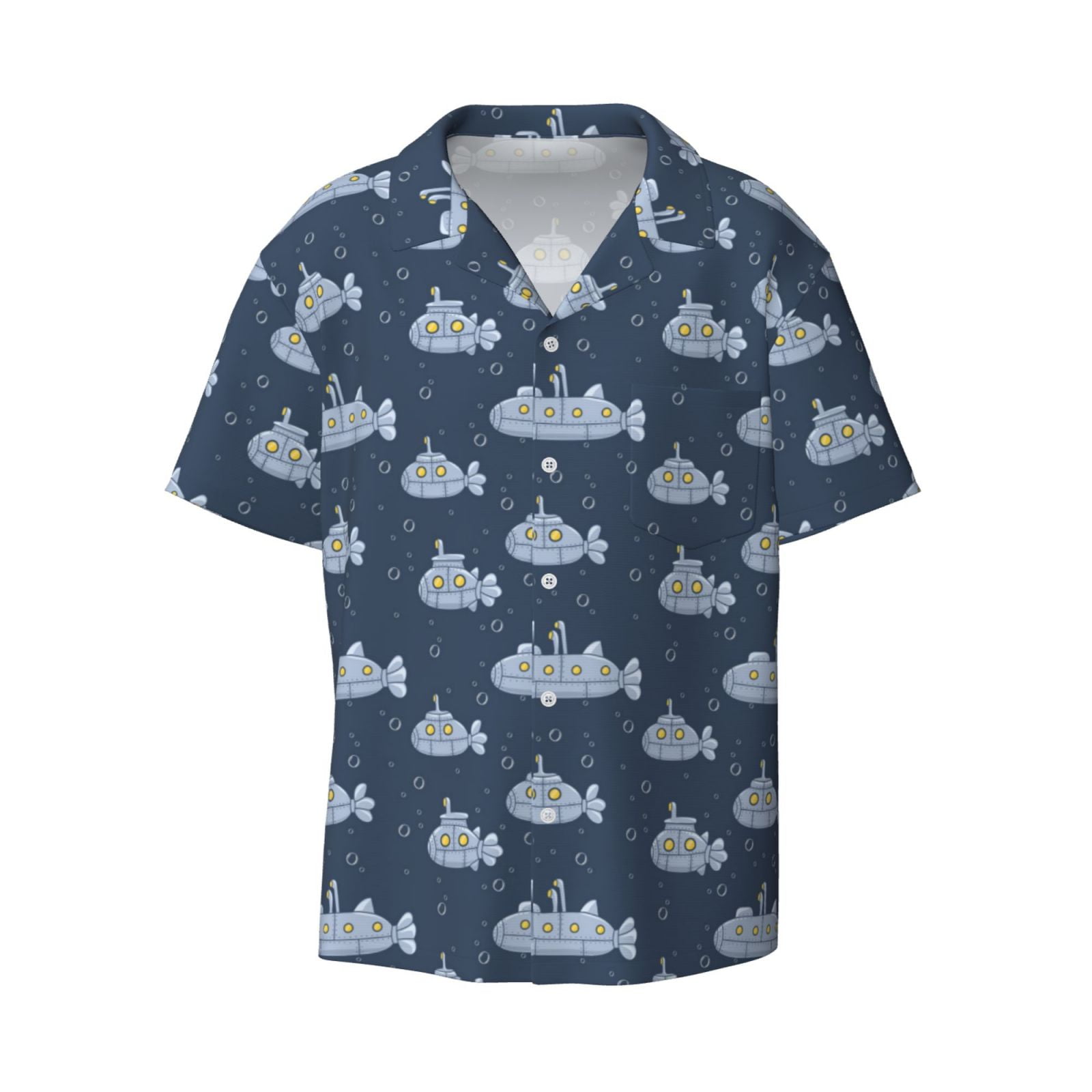 Zeuib Submarine With Periscope Men's Short Sleeve Button-Down Shirt ...