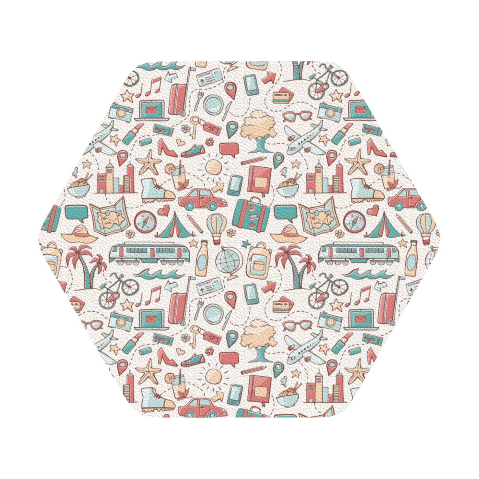 Zeuib Summer Life Print Set of 6 Coasters for Drinks, Glass & Cups ...