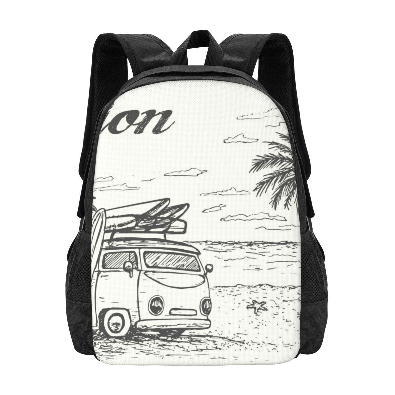Zeuib Summer Vacation Scene With Camping Van Stylish and Lightweight ...
