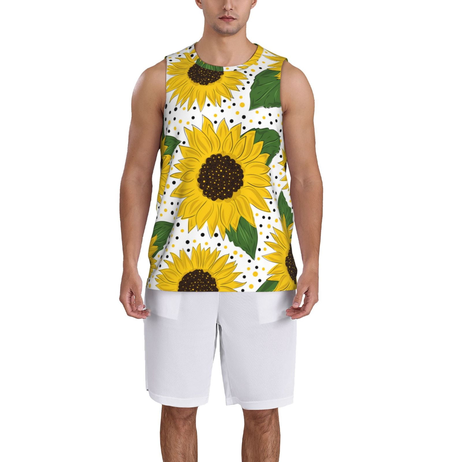 Zeuib Sunflowers Jersey Shirt for Men,Mesh Athletic Practice Sports ...