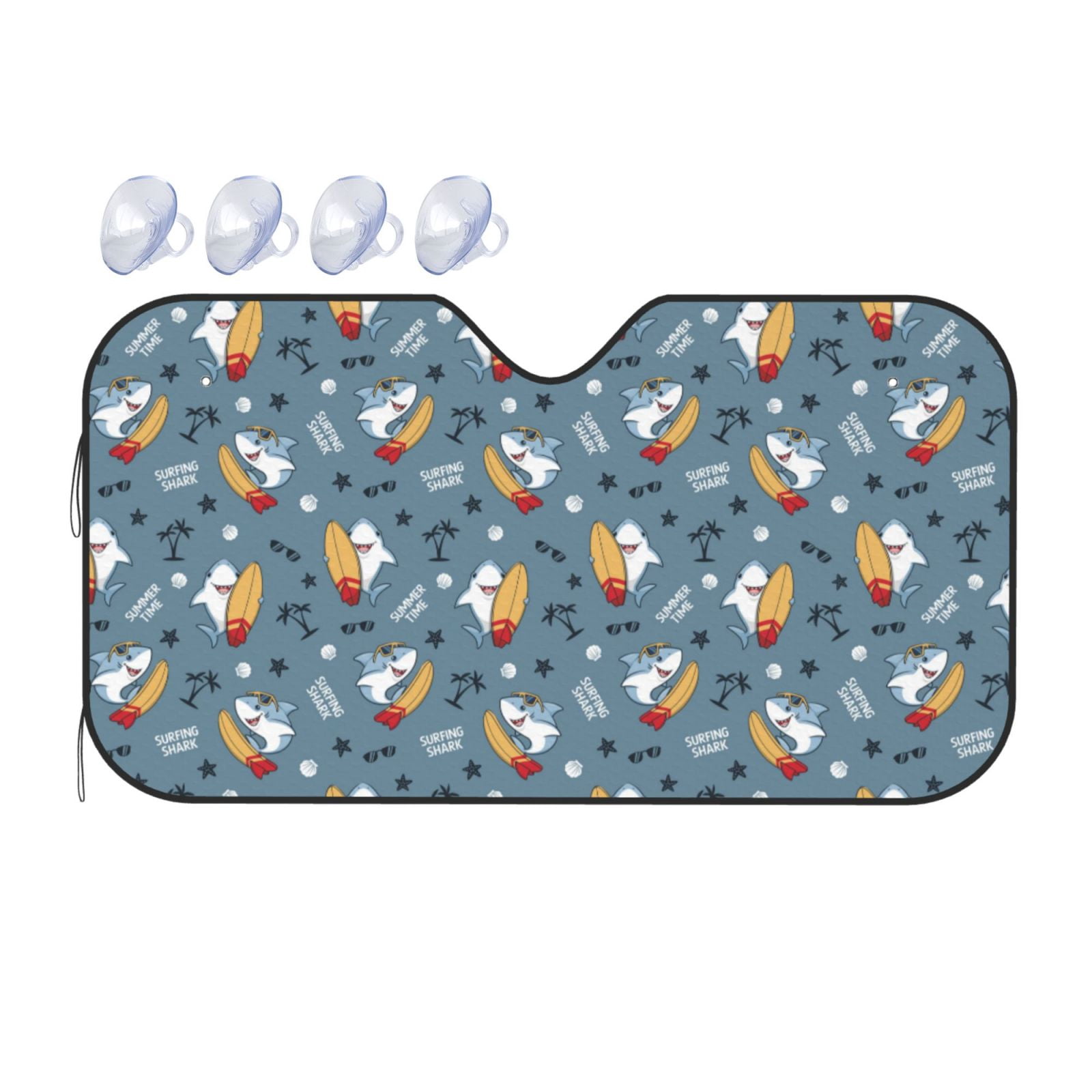 Zeuib Surf Shark Premium Car Sunshade: Superior Sun Protection and Heat ...