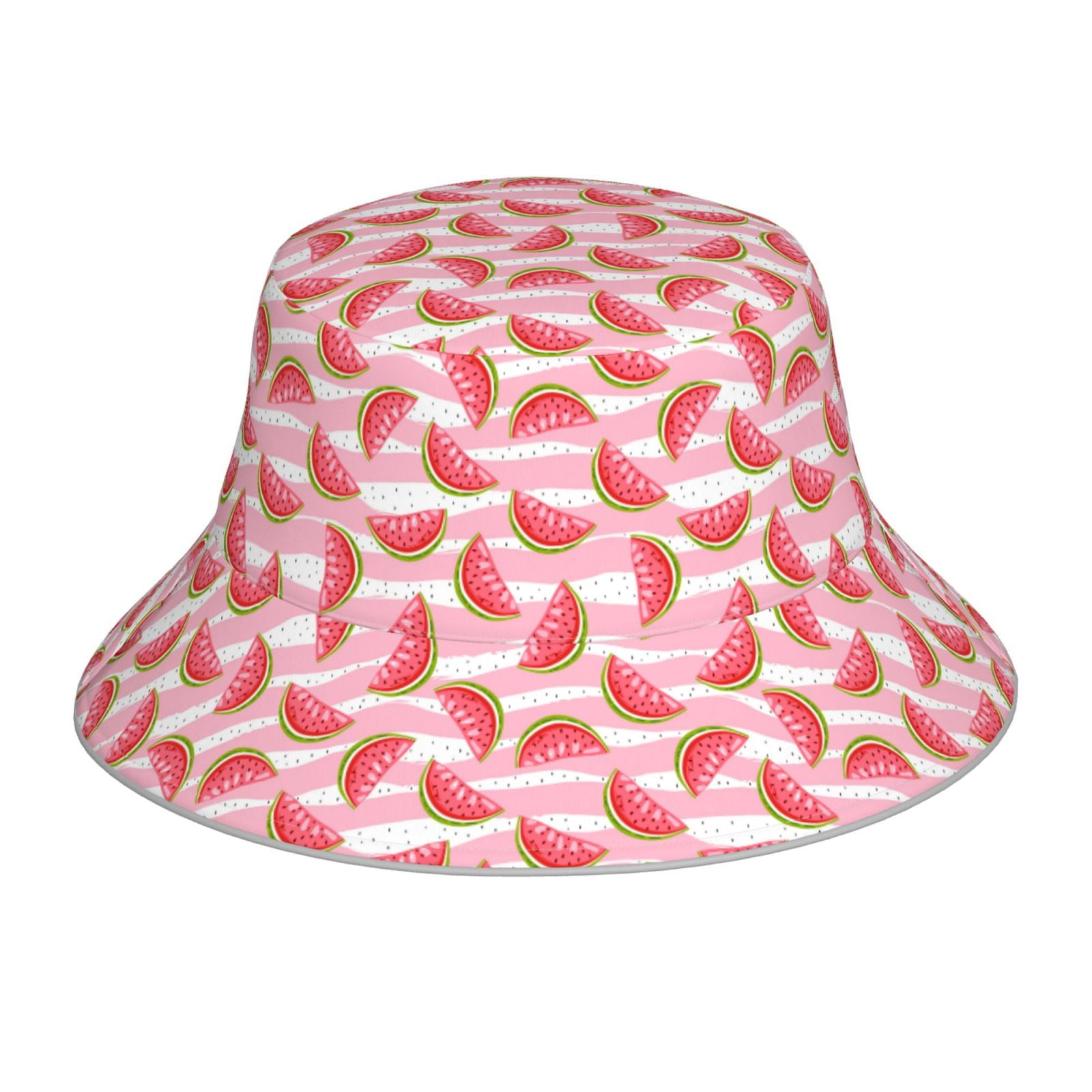 Zeuib Sweet Watermelon Reflective Bucket Hat, UV Protection, Wide Brim ...