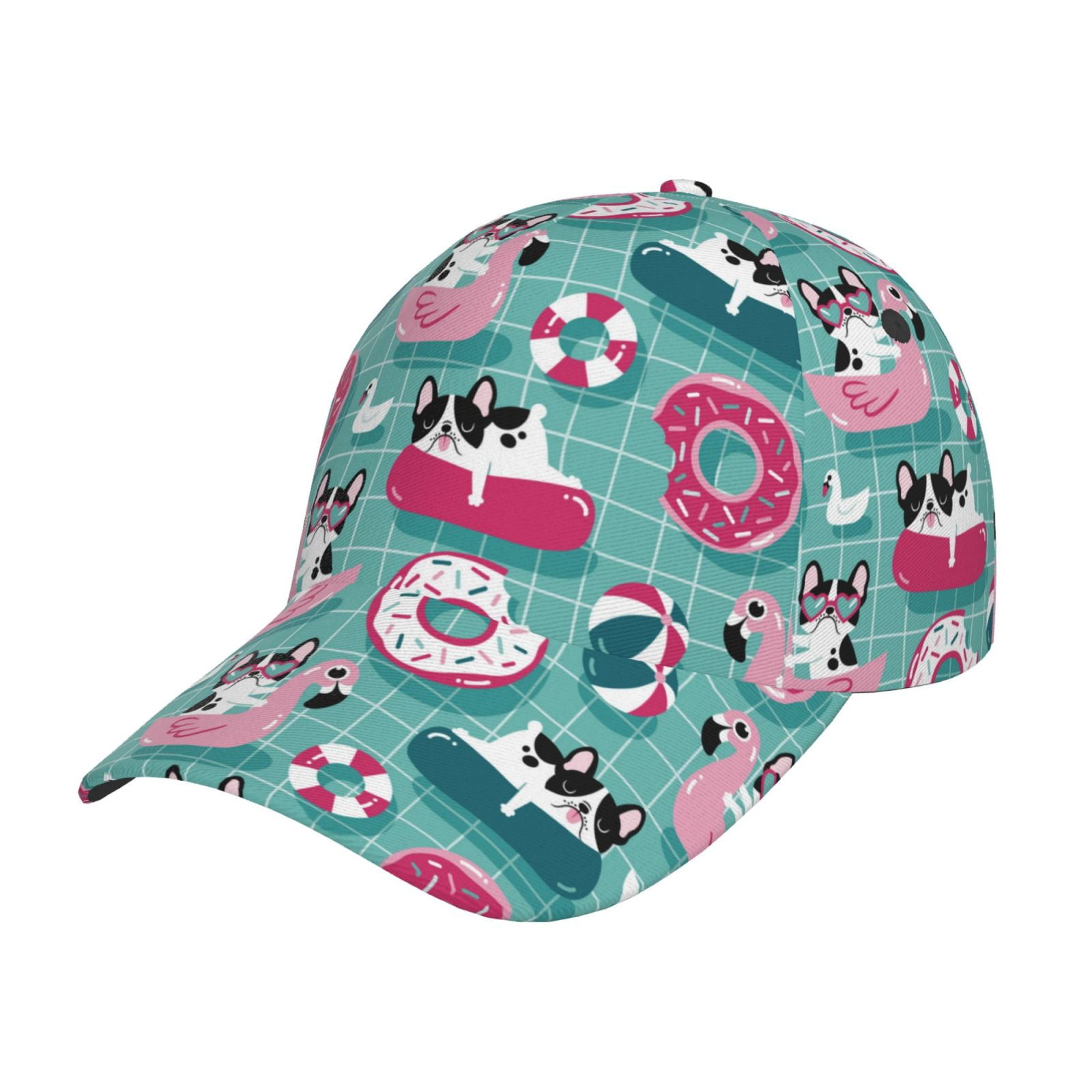 Zeuib Swimming Bulldog Baseball Cap Adjustable Size for Running ...