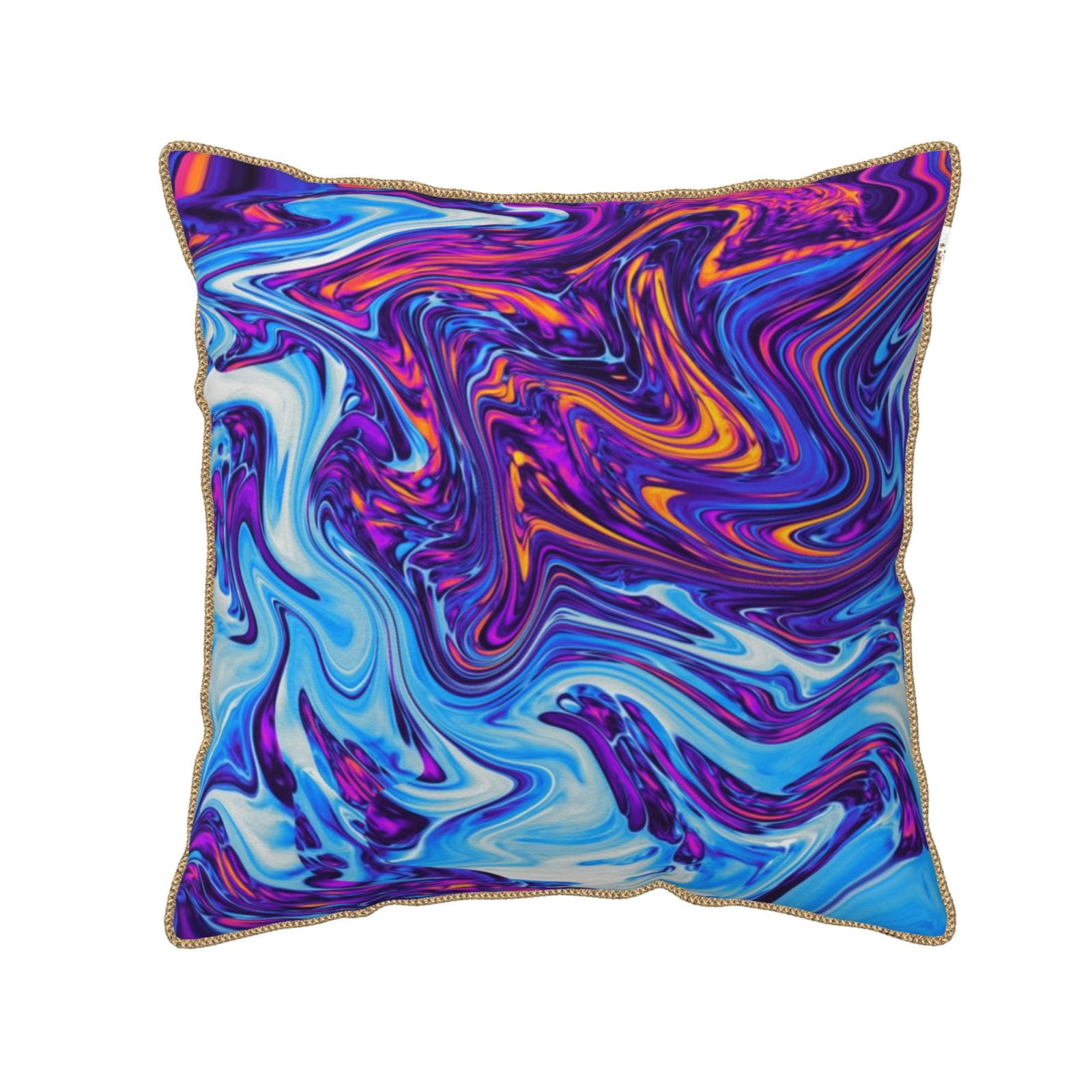 Zeuib Swirl Print Blue Purple Print Decorative Throw Pillow Covers ...