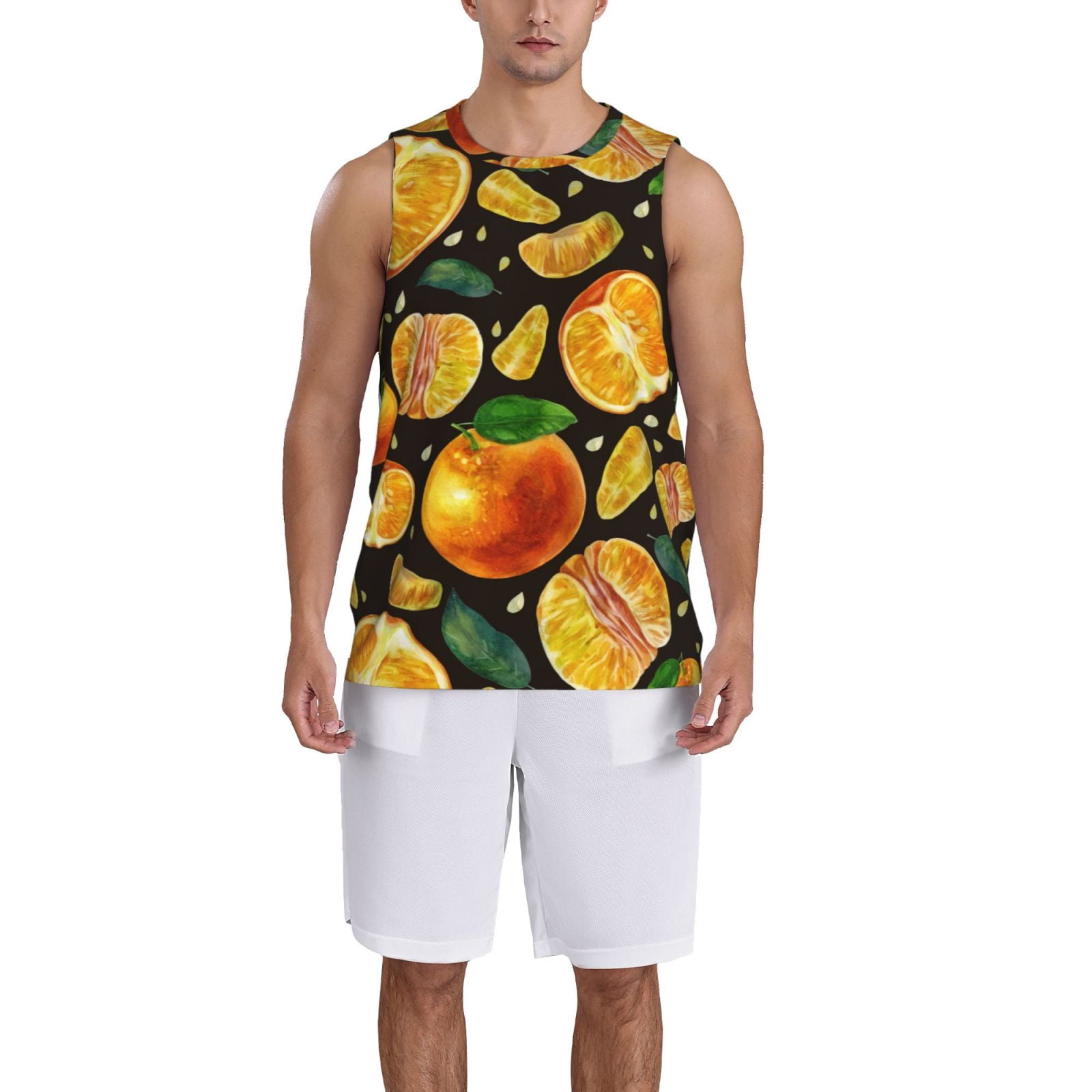 Zeuib Tangerine Jersey Shirt for Men,Mesh Athletic Practice Sports ...
