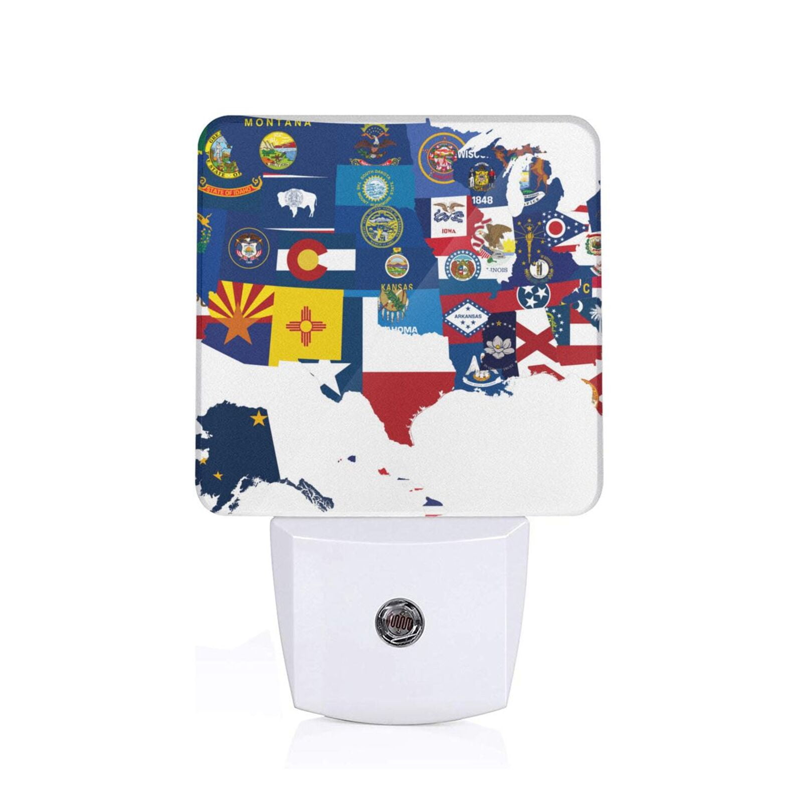 Zeuib The Map Of United States LED Night Light,Plug in Night Light with ...
