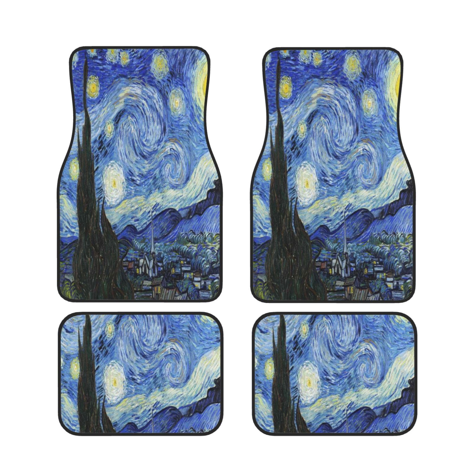 Zeuib The Starry Night Print Waterproof Universal Fit Car Floor Mats ...