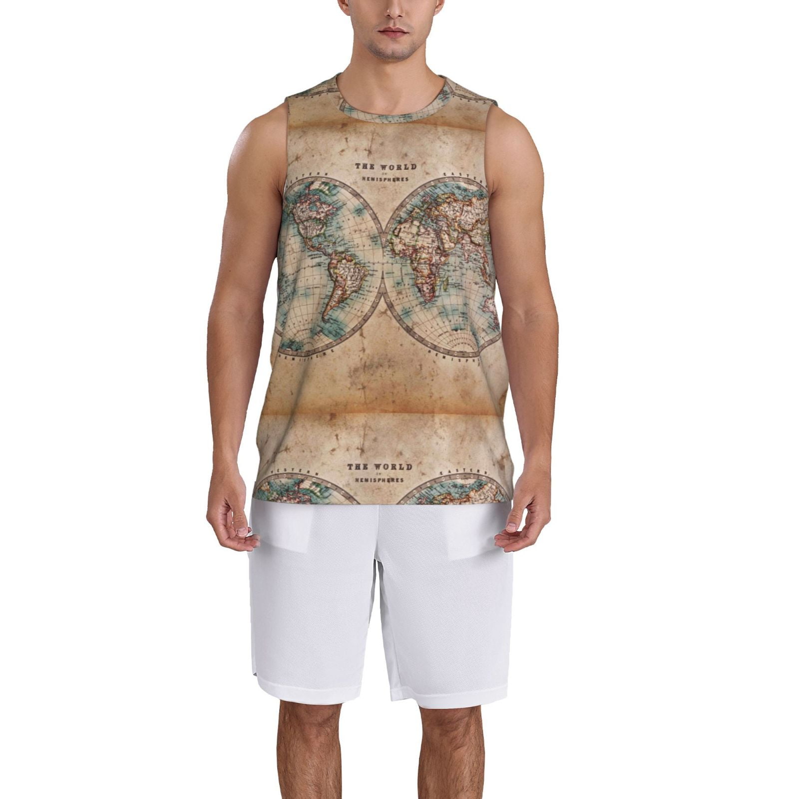 Zeuib The World is Hemisphere Jersey Shirt for Men,Mesh Athletic ...