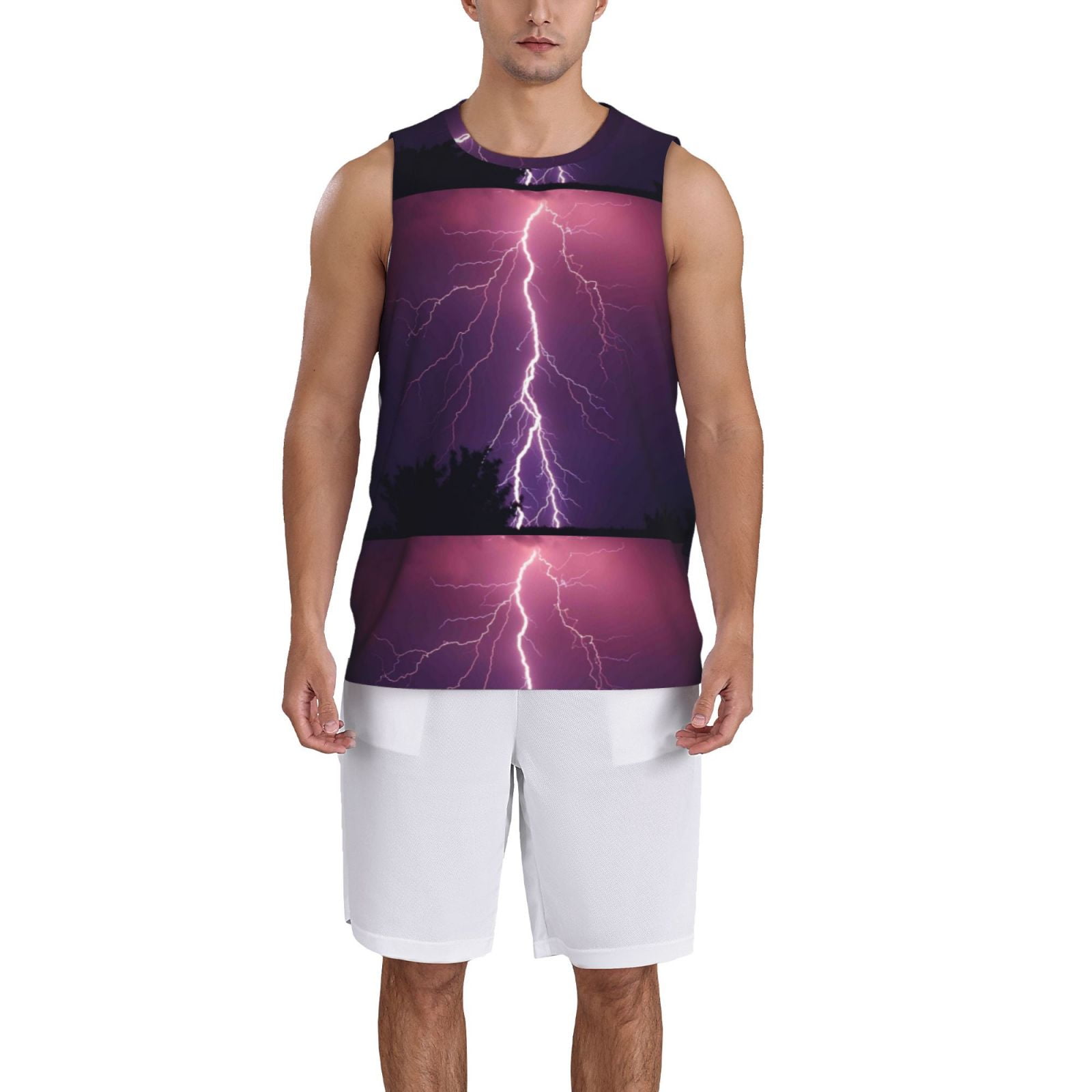 Zeuib Thunderstorm Violet Purple Jersey Shirt for Men,Mesh Athletic ...