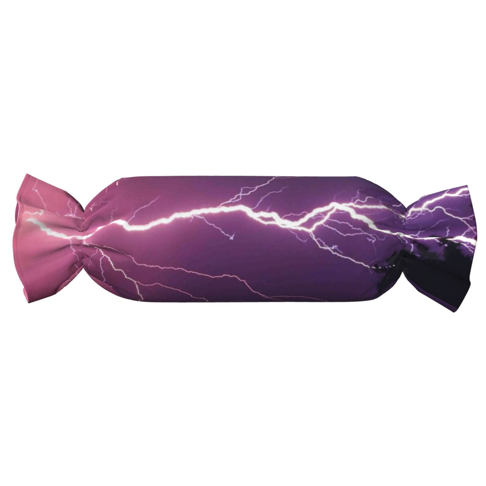 Zeuib Thunderstorm Violet Purple Print Candy Cylindrical Pillow,Neck ...