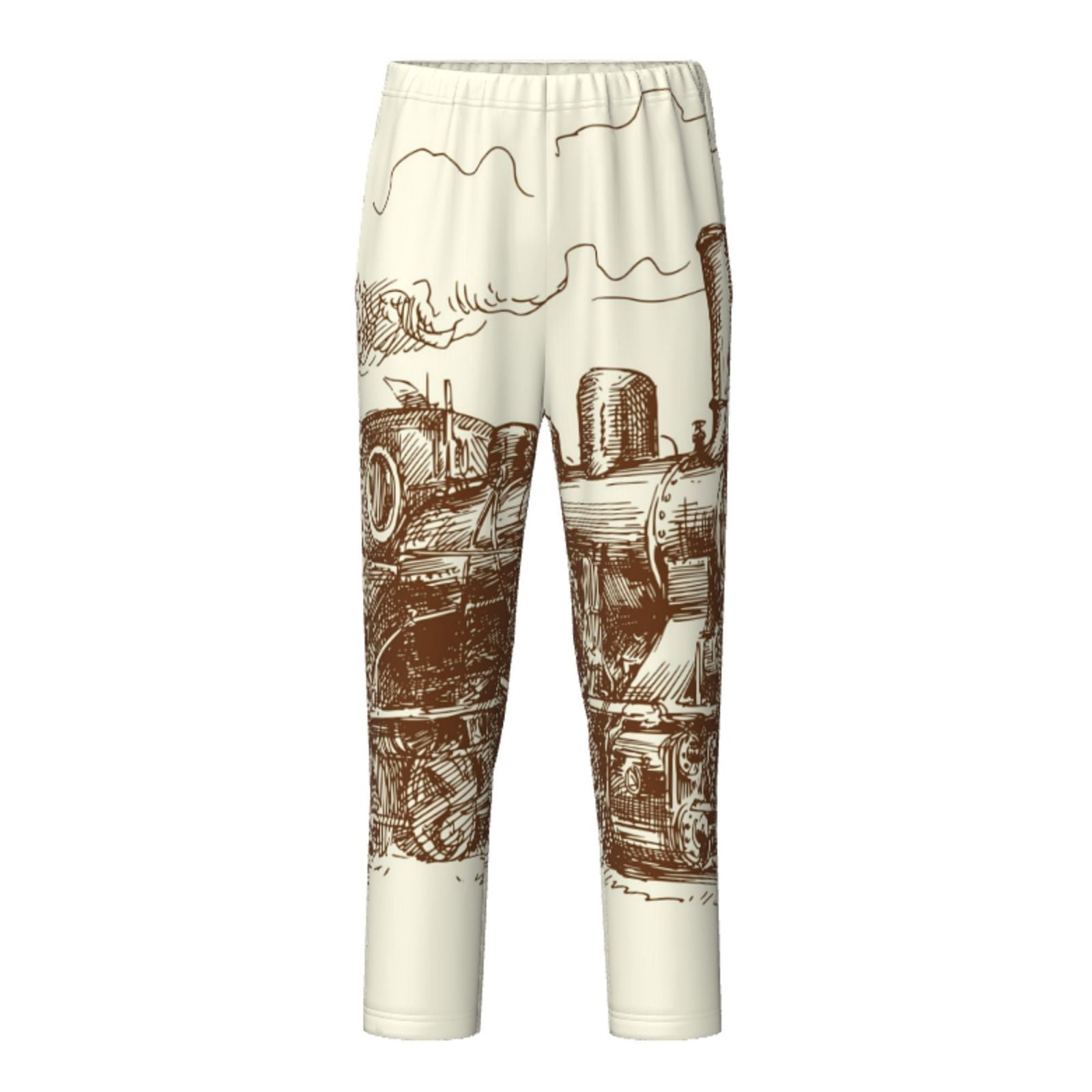 Zeuib Train Print Pajama Pants for Girls Boys,PJ Bottoms for Kids ...