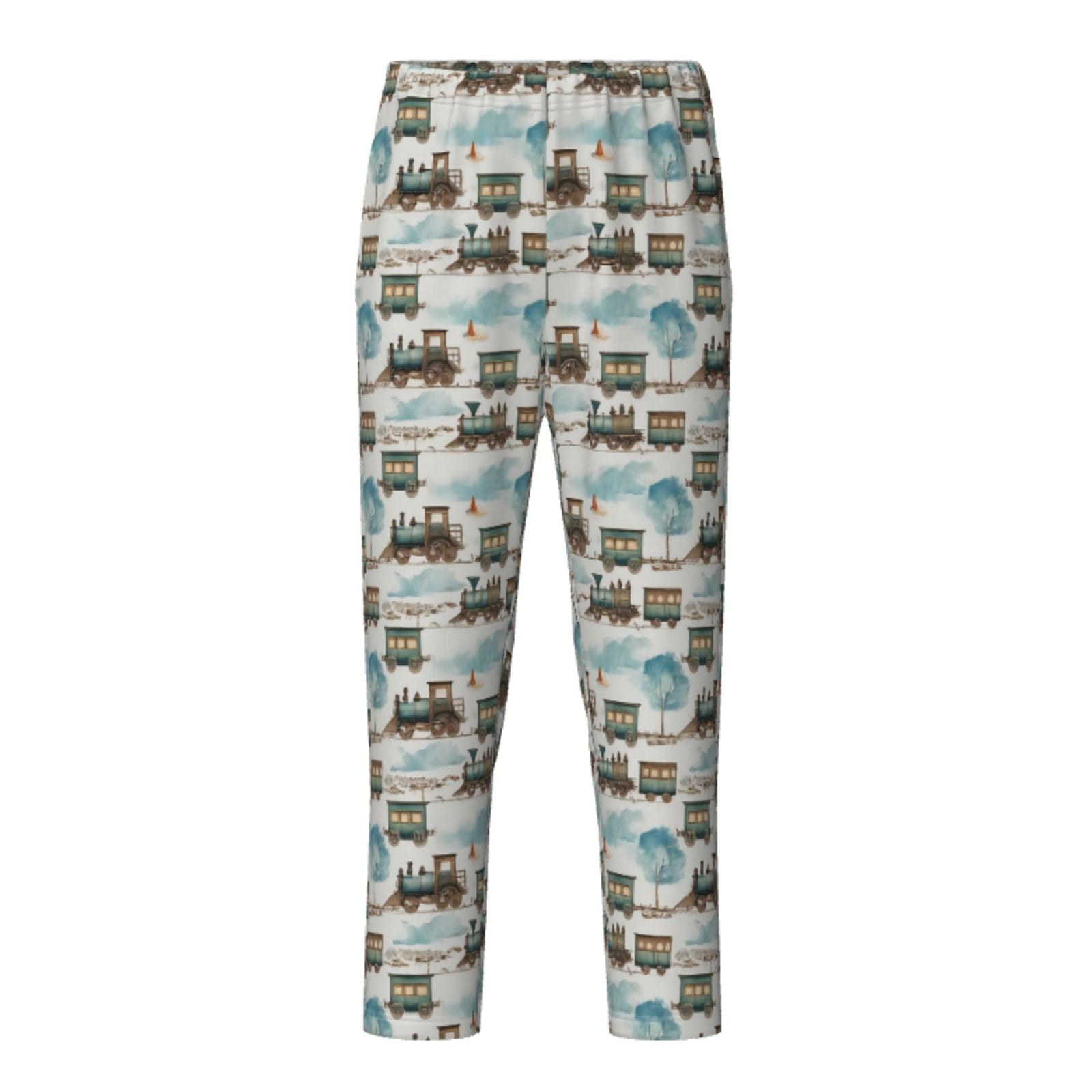 Zeuib Transport Train Print Pajama Pants for Girls Boys,PJ Bottoms for ...