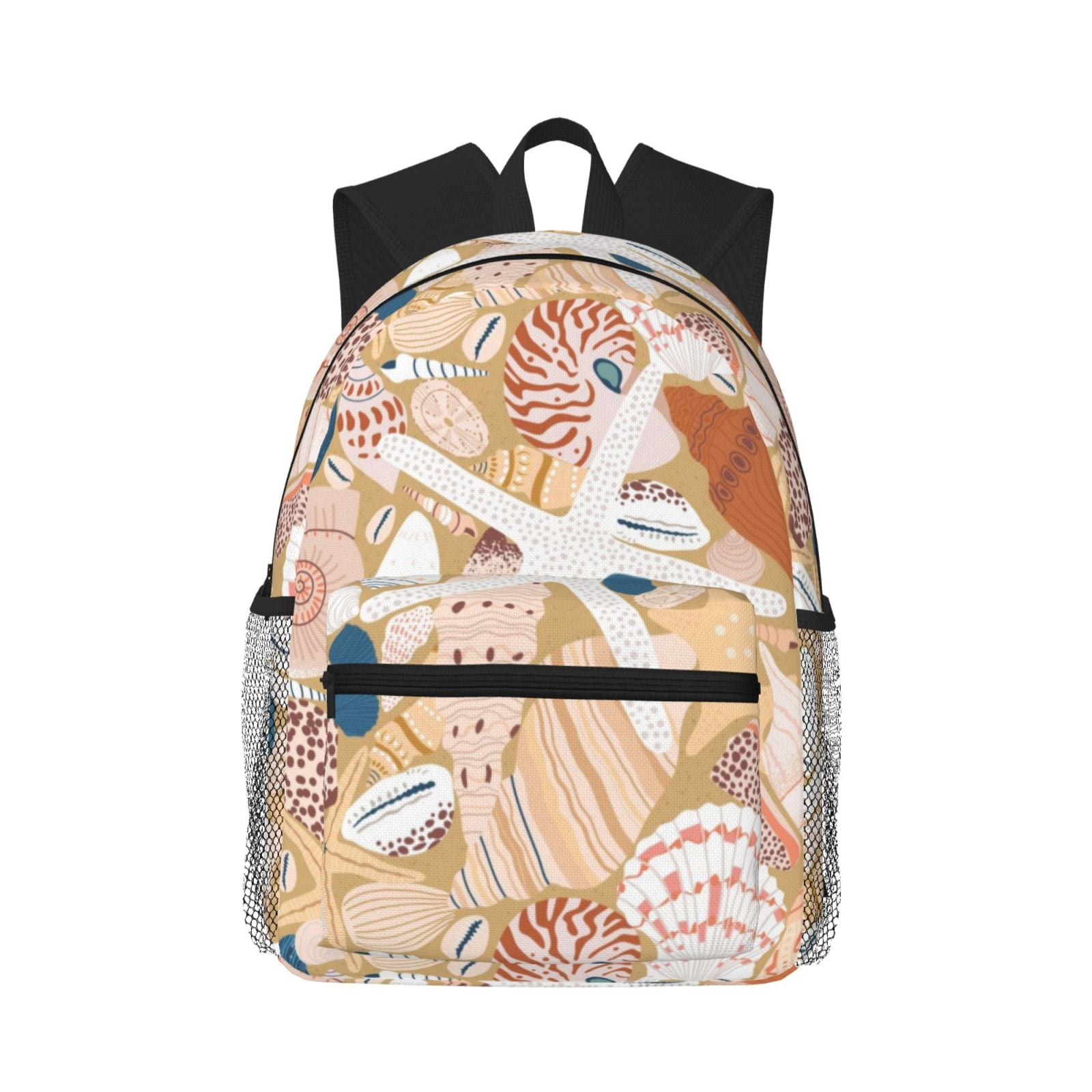 Zeuib Tropical Beach Sea Shell Backpack，Stylish, Comfortable, and ...