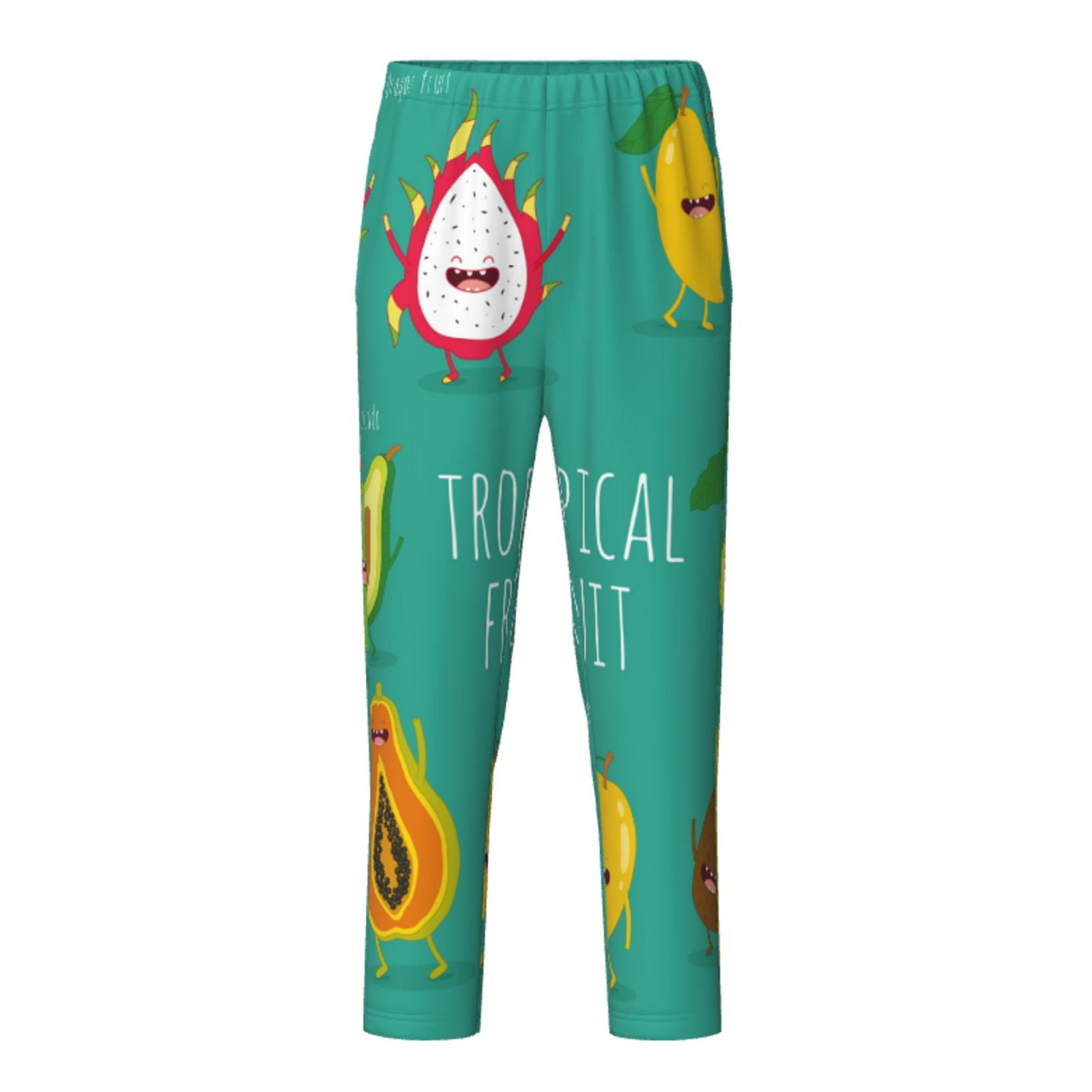 Zeuib Tropical Fruit Print Pajama Pants for Girls Boys,PJ Bottoms for ...