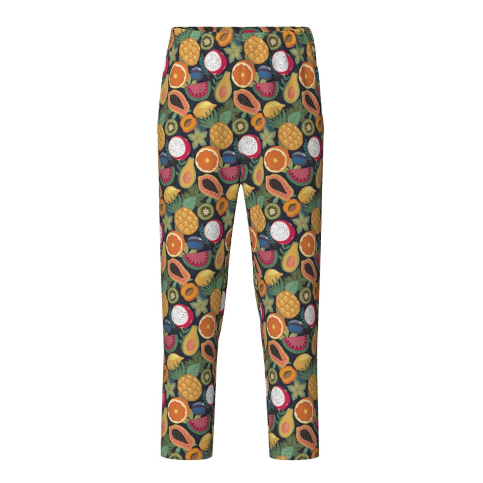 Zeuib Tropical Fruits Print Pajama Pants for Girls Boys,PJ Bottoms for ...