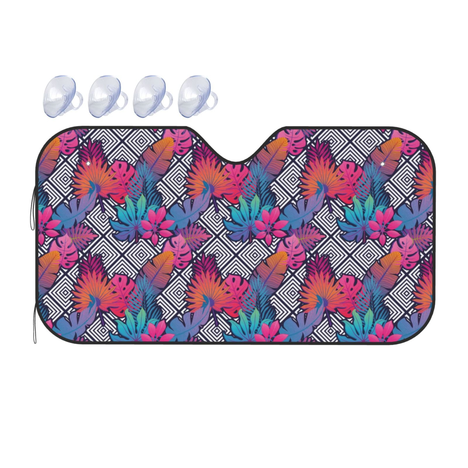 Zeuib Tropical Leaves Premium Car Sunshade: Superior Sun Protection and ...
