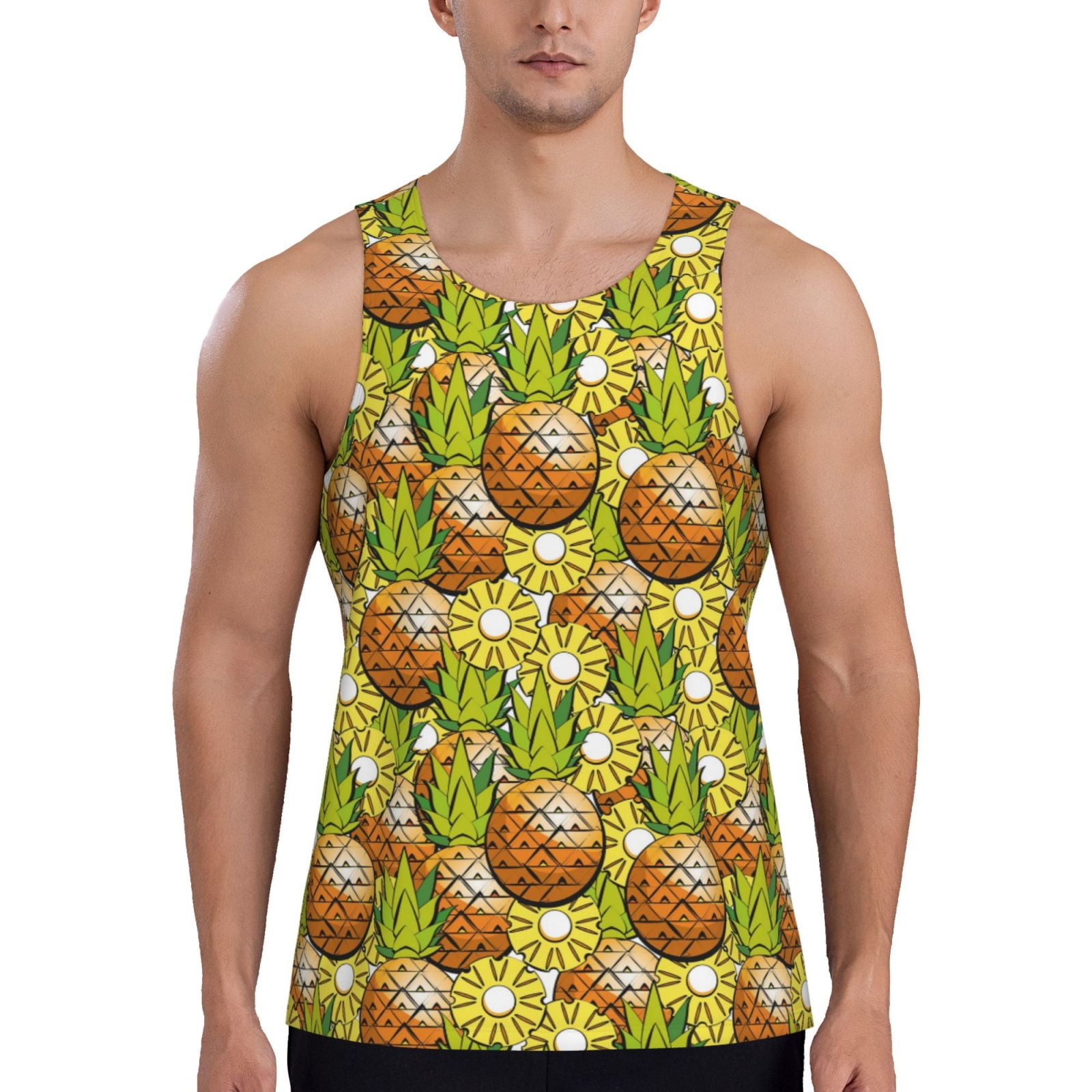 Zeuib Tropical Summer Fruit Print Quick Dry Workout Tank Top,Gym Muscle ...
