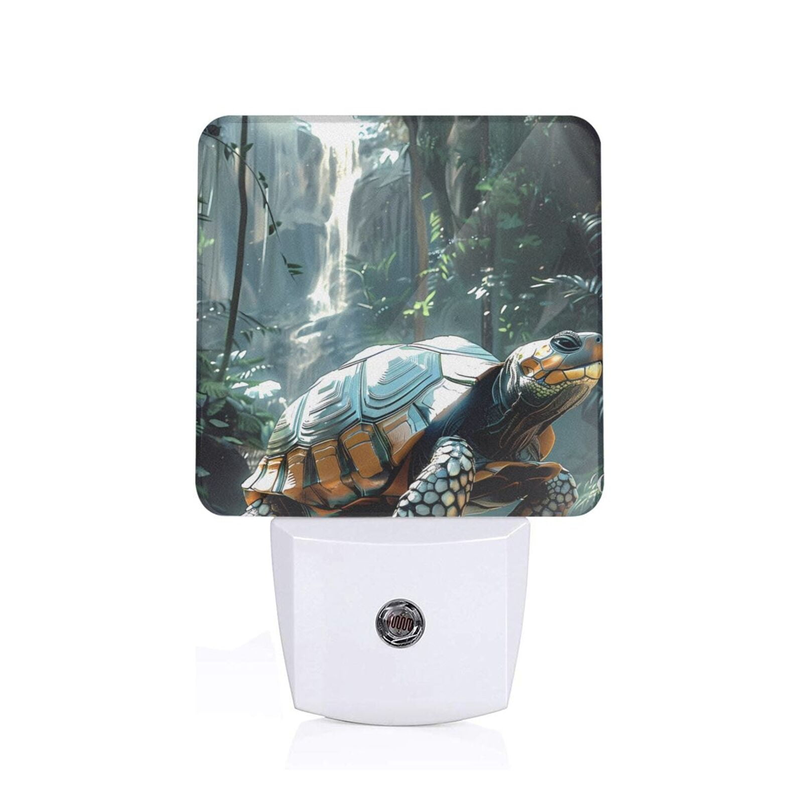 Zeuib Turtle In Jungle Waterfall LED Night Light,Plug in Night Light ...