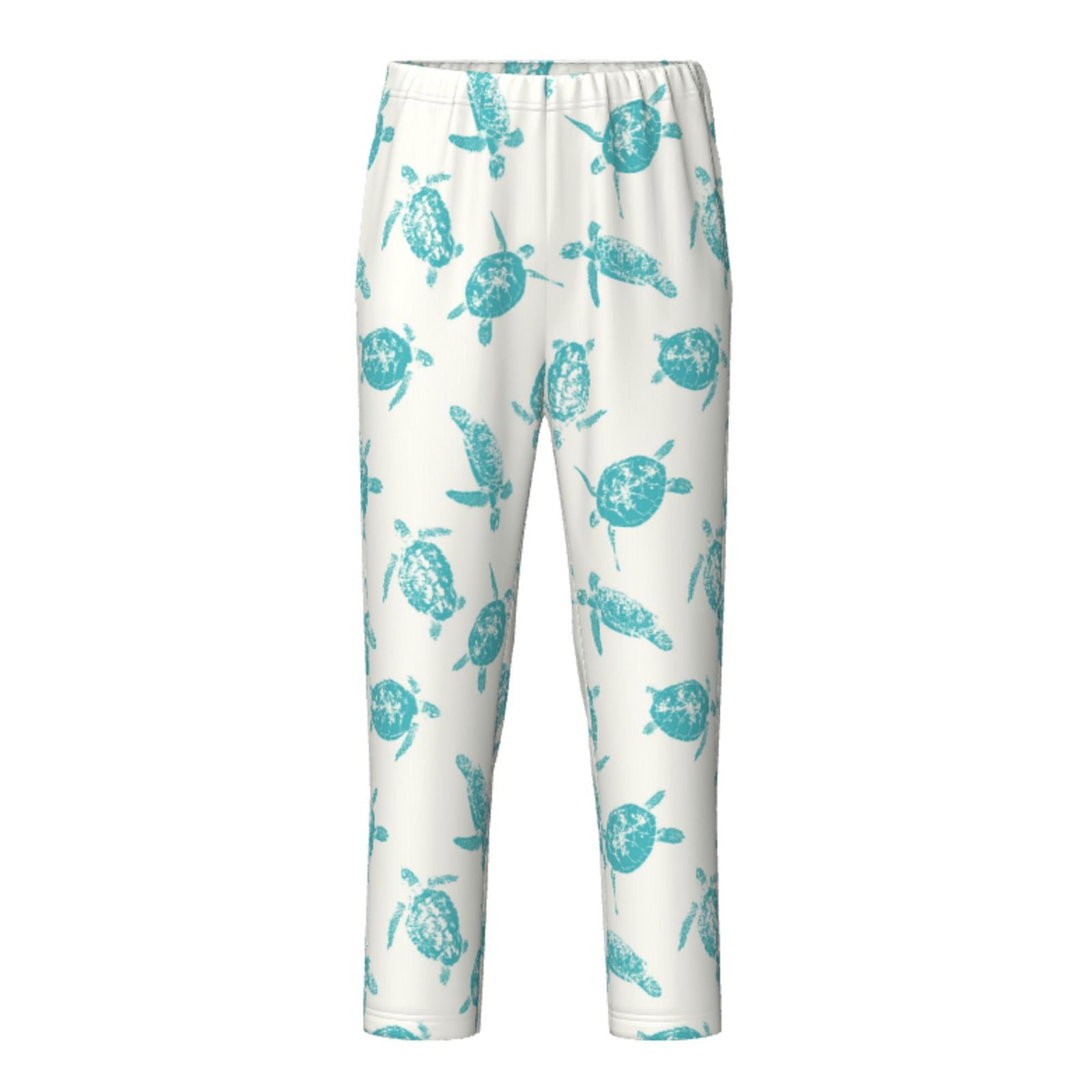 Zeuib Turtle Print Pajama Pants for Girls Boys,PJ Bottoms for Kids ...