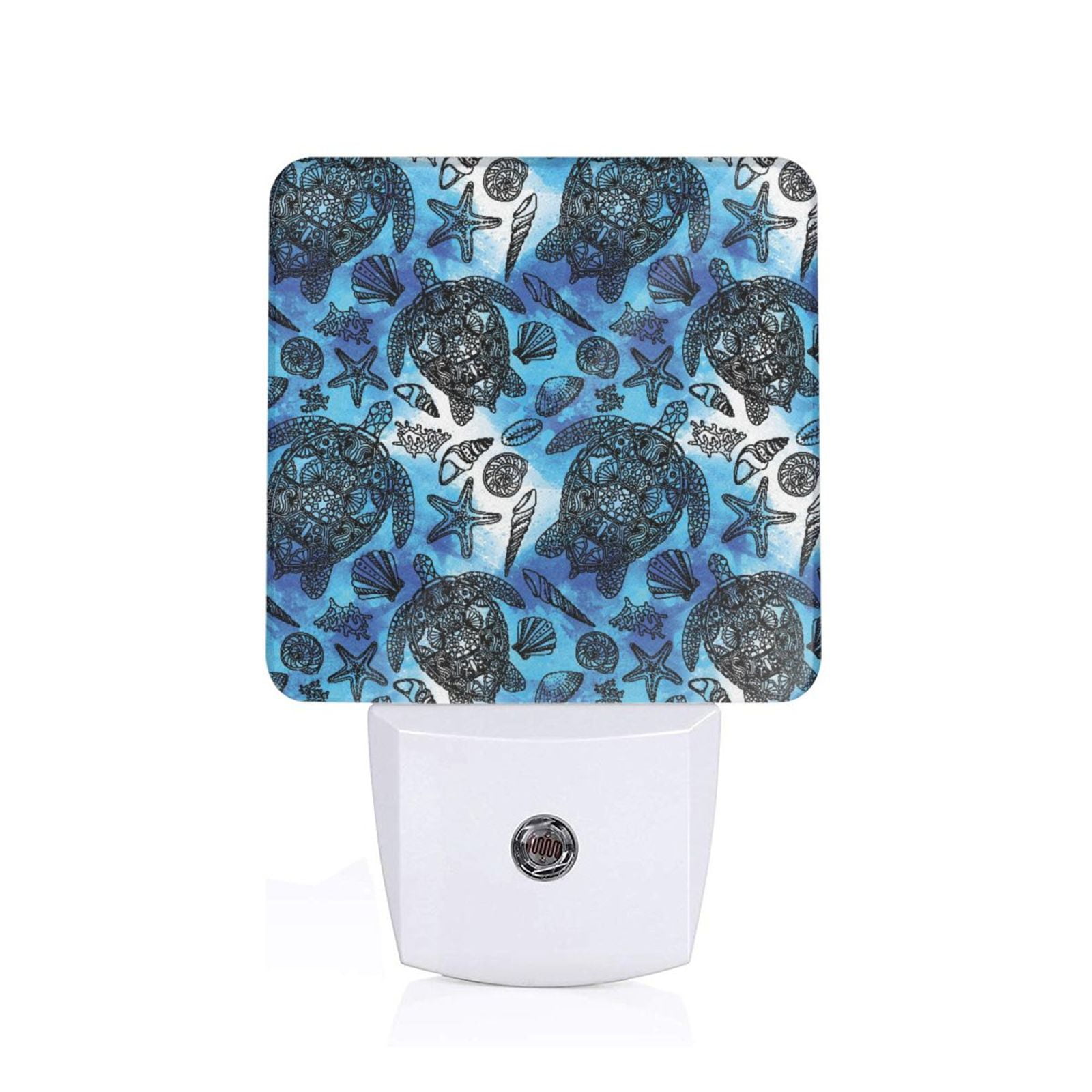 Zeuib Turtle，Shell Algae Starfish Coral LED Night Light,Plug in Night ...