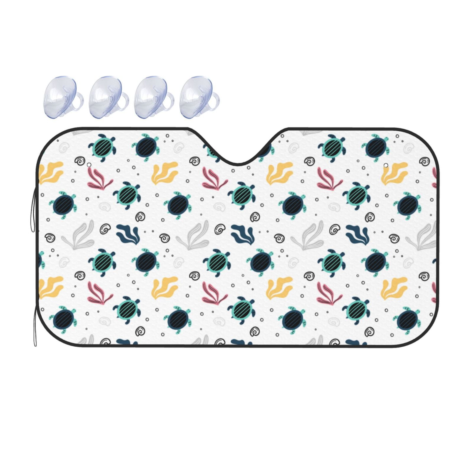 Zeuib Turtles And Corals Premium Car Sunshade: Superior Sun Protection ...