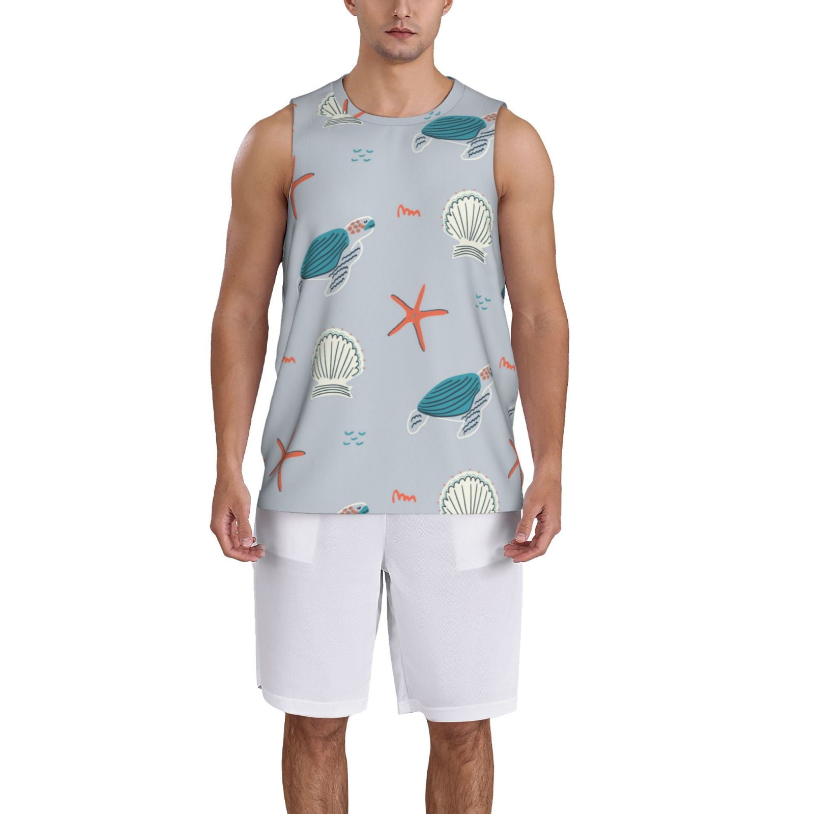 Zeuib Turtles And Shells Jersey Shirt for Men,Mesh Athletic Practice ...