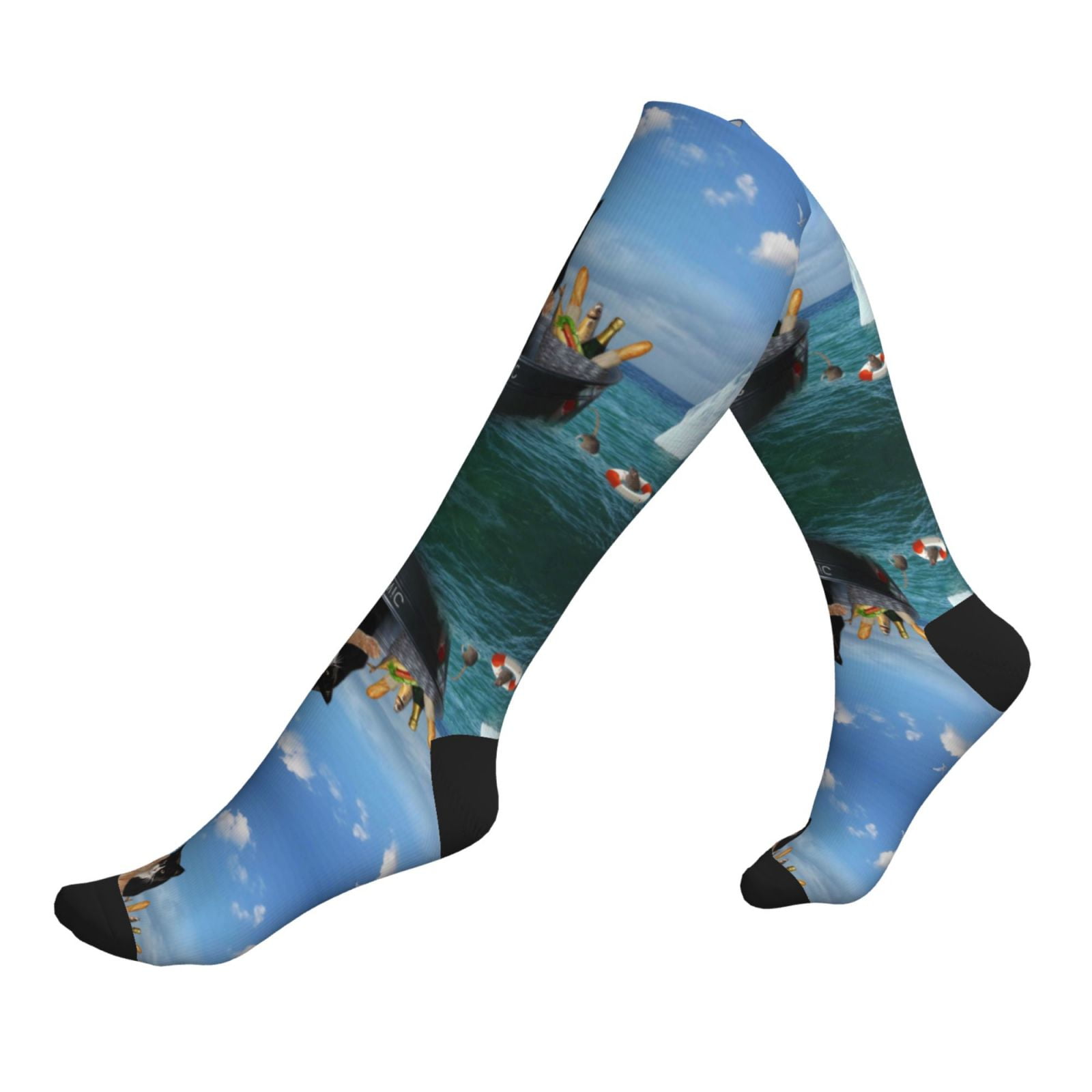 Zeuib Two Brave Cats Are Floating On The Sea Iceberg High-Quality ...