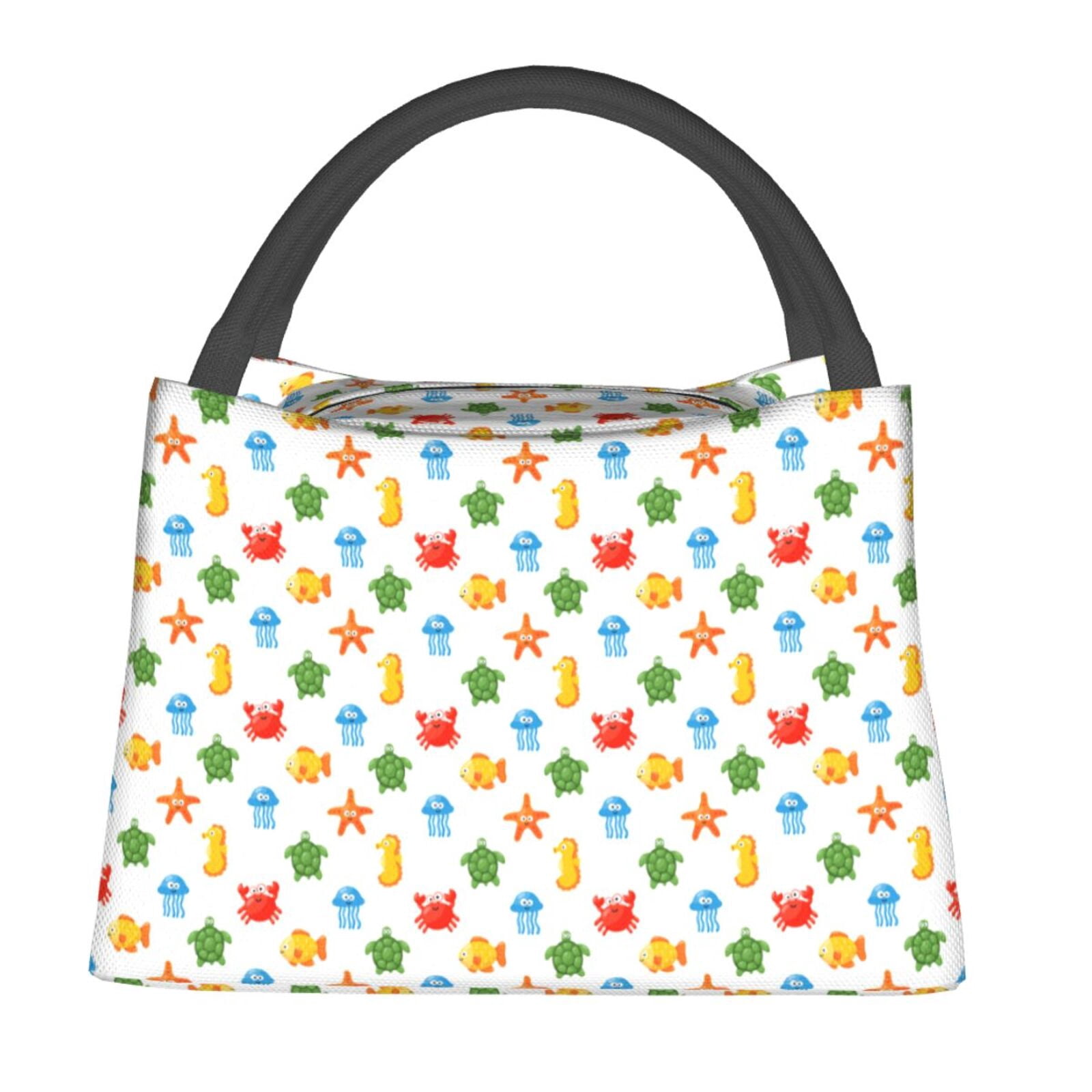 Zeuib Undersea Animals Lunch Bag,Collapsible Cooler Bag Insulated ...