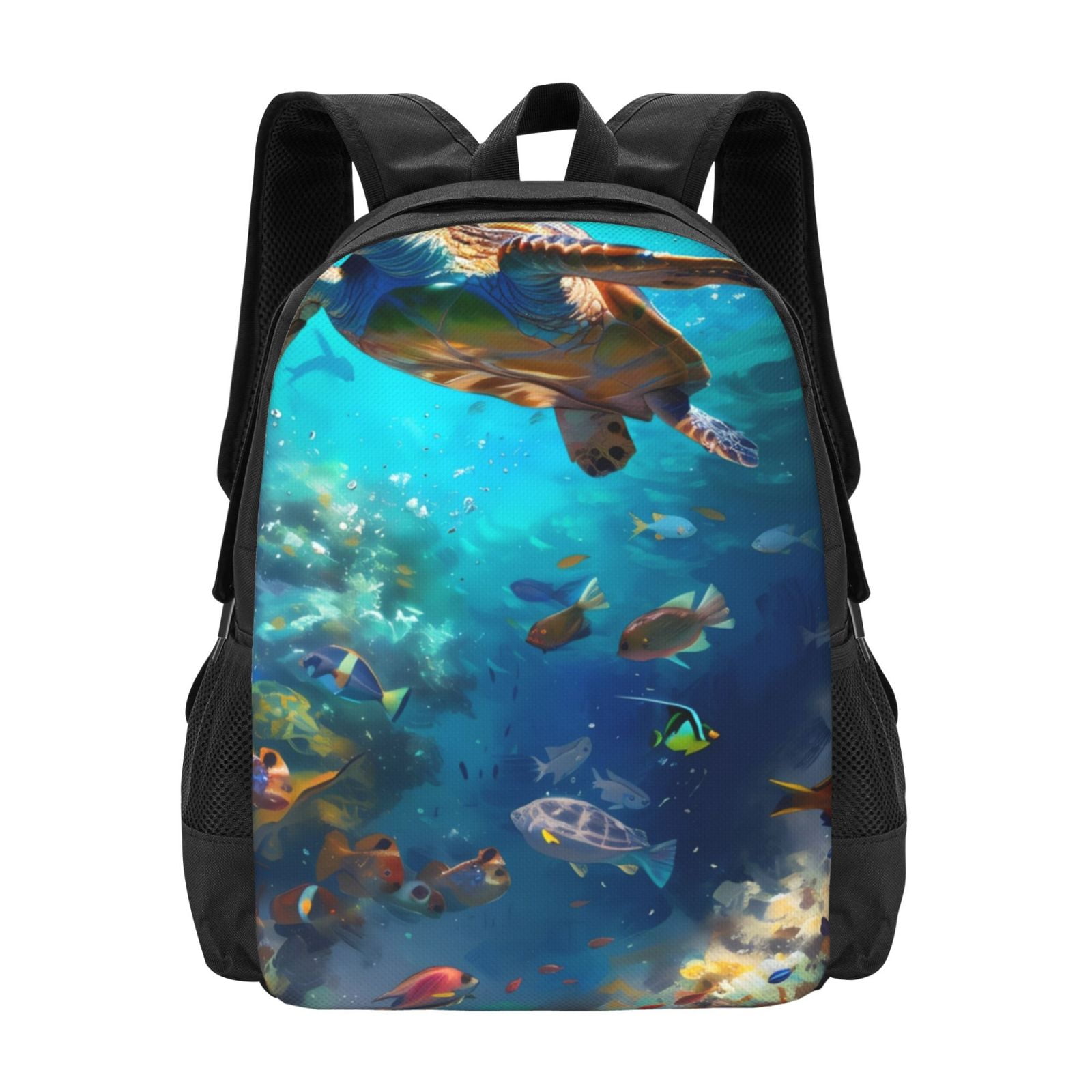 Zeuib Underwater Fish Turtle Stylish and Lightweight Backpack: Perfect ...