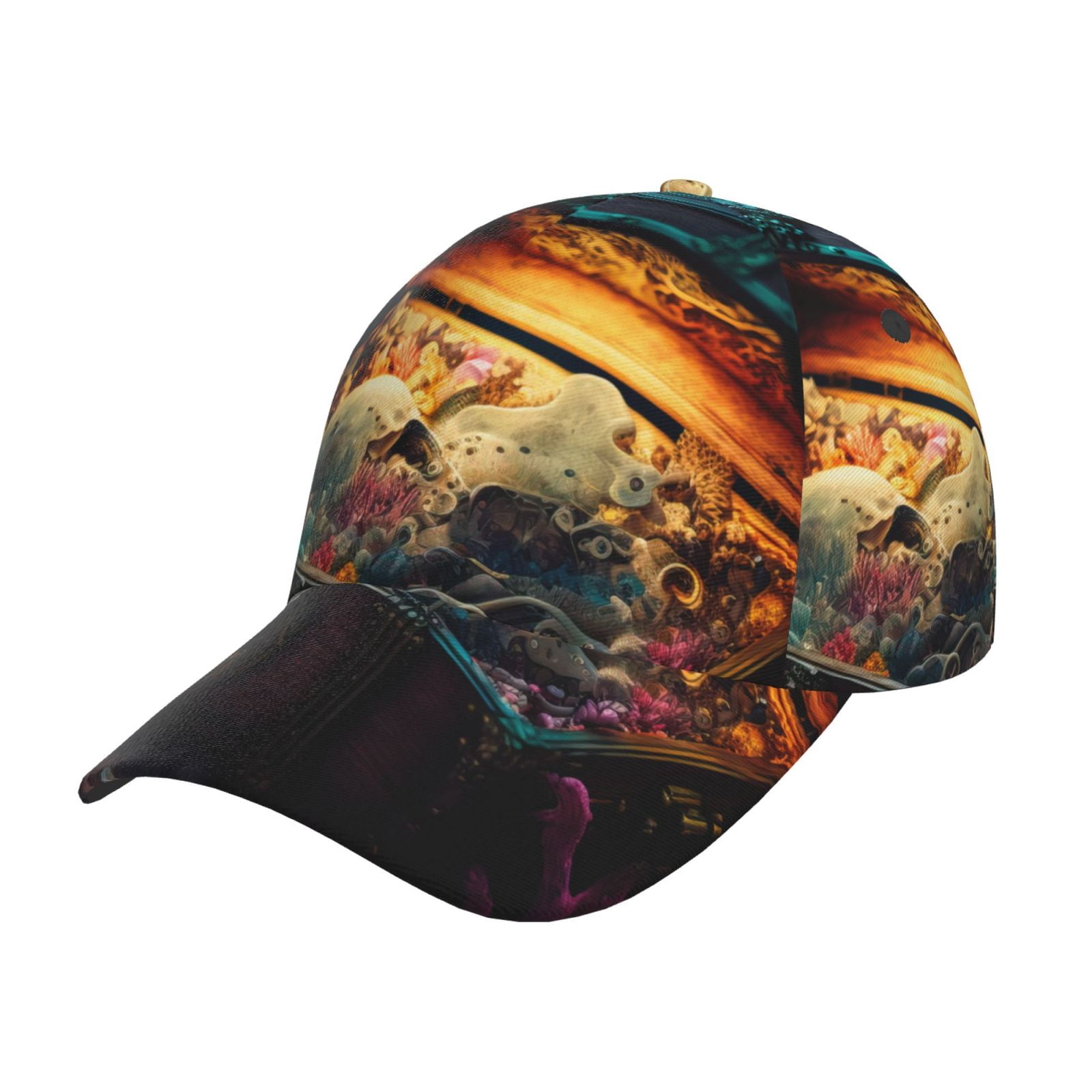 Zeuib Underwater Treasure Chest Baseball Cap Adjustable Size for ...