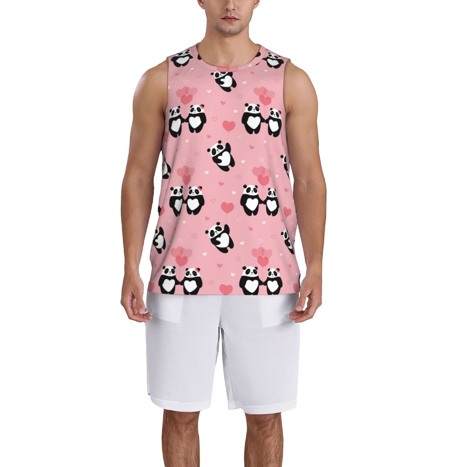 Zeuib Valentine'S Day Panda Jersey Shirt for Men,Mesh Athletic Practice ...