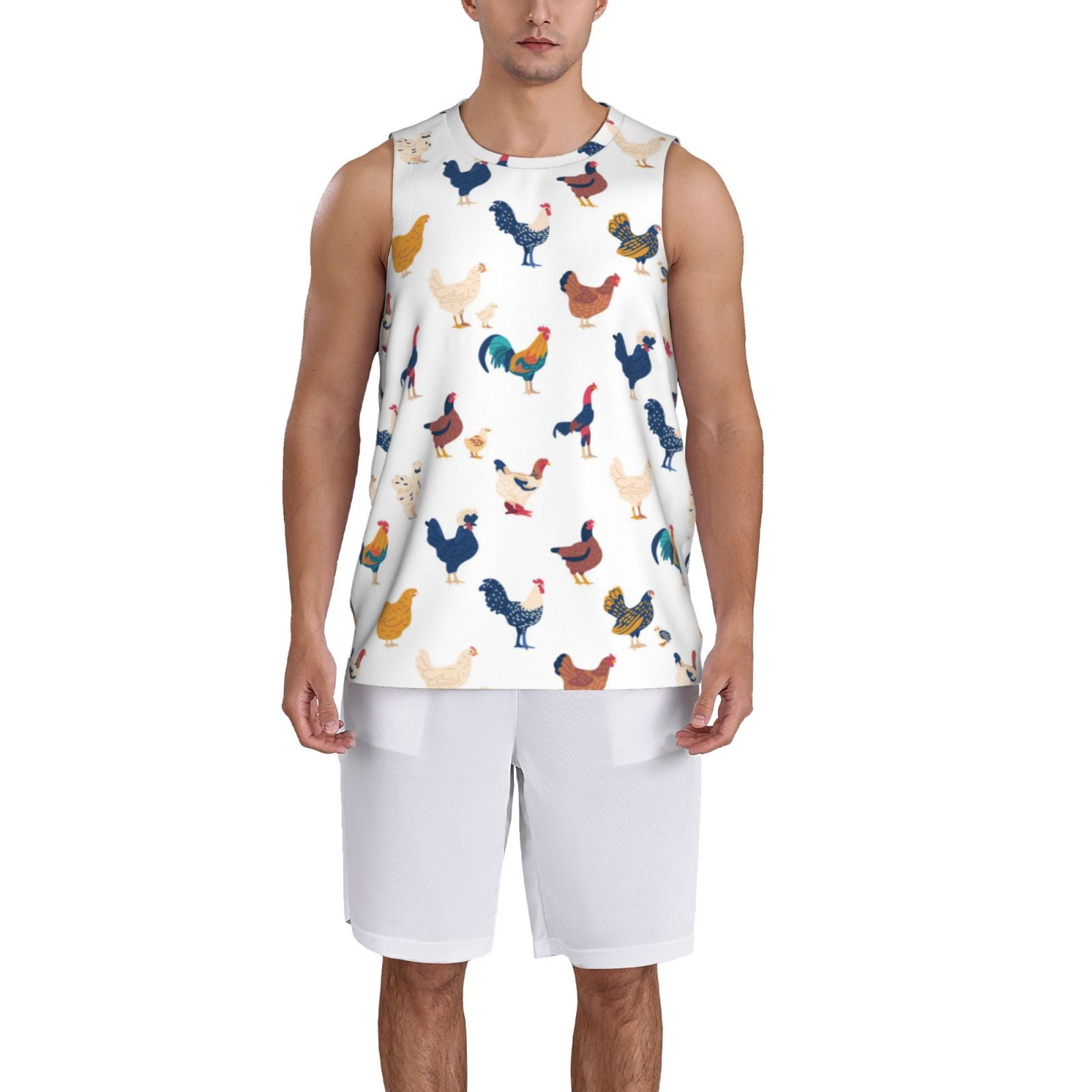 Zeuib Various Rooster Jersey Shirt for Men,Mesh Athletic Practice ...